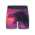 Tebeau Mystical Dragon Under Moon Print Men's Underwear Boxer Briefs ...