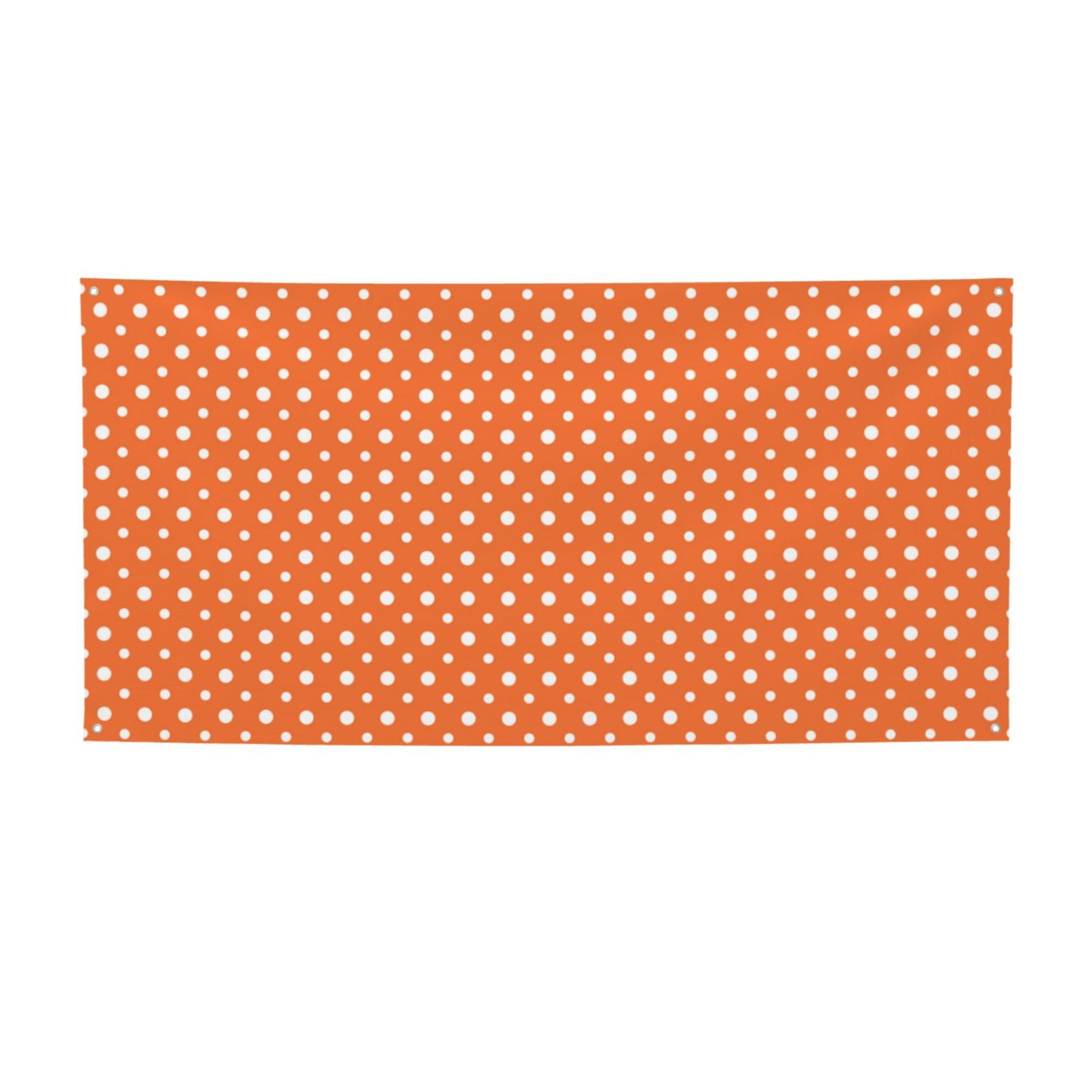 Tebeau Orange And White Polka Dot Print Banner Backdrop Banner for ...