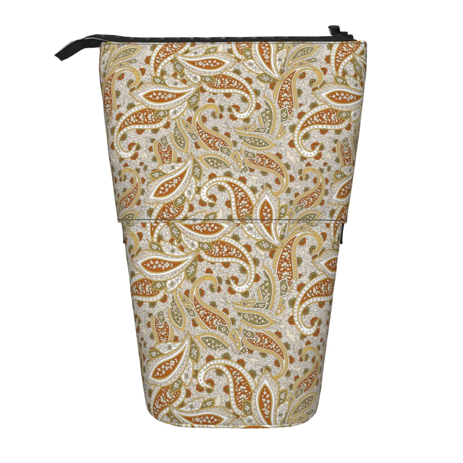 Tebeau Paisley Floral 1 Print Telescopic Pencil Bag Pen Holder Pop Up ...