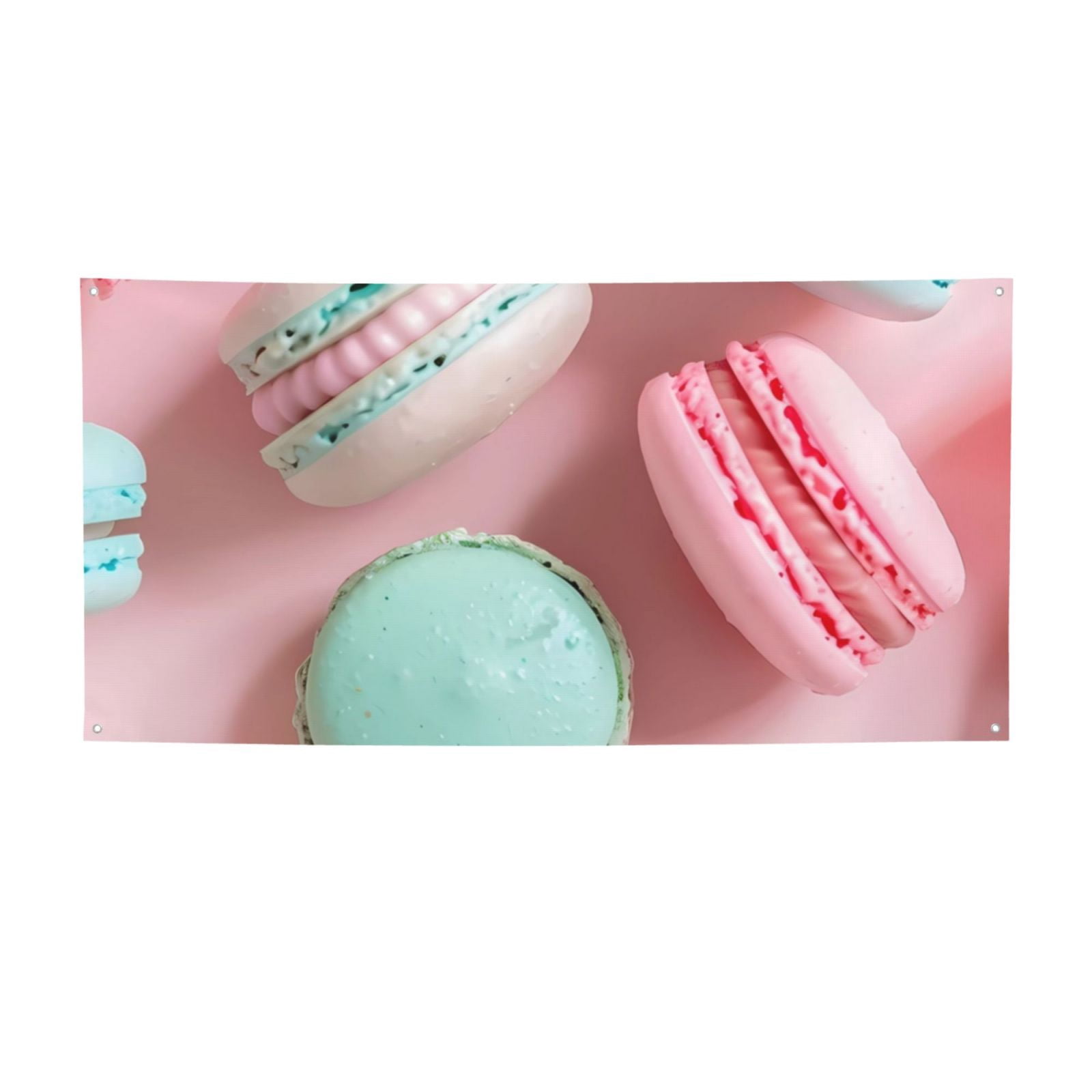 Tebeau Pastel Macarons Delight Print Banner Backdrop Banner for Outdoor ...