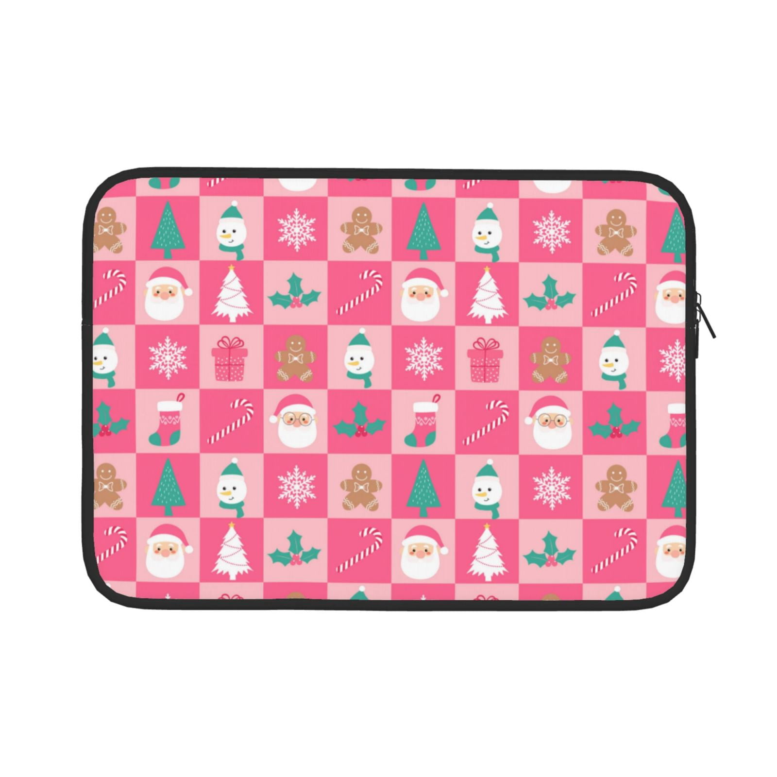 Tebeau Pink Christmas Cheer Print Laptop Case,Laptop Bag Laptop Sleeve ...