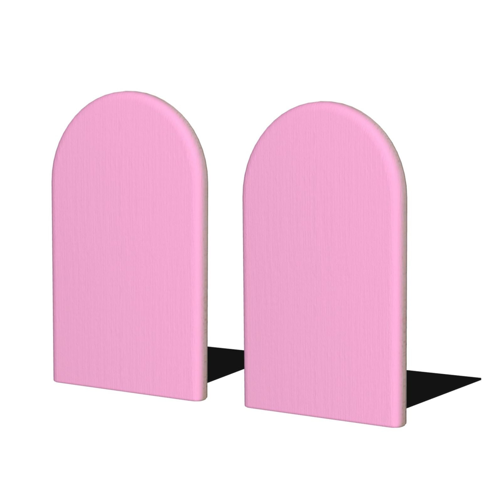 Tebeau Pink Print Wood Bookends for Shelves,Bookends,Book Holders for ...