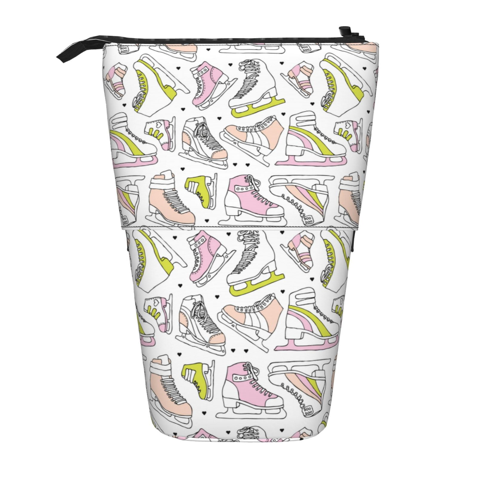 Tebeau Pink skates Print Telescopic Pencil Bag Pen Holder Pop Up ...