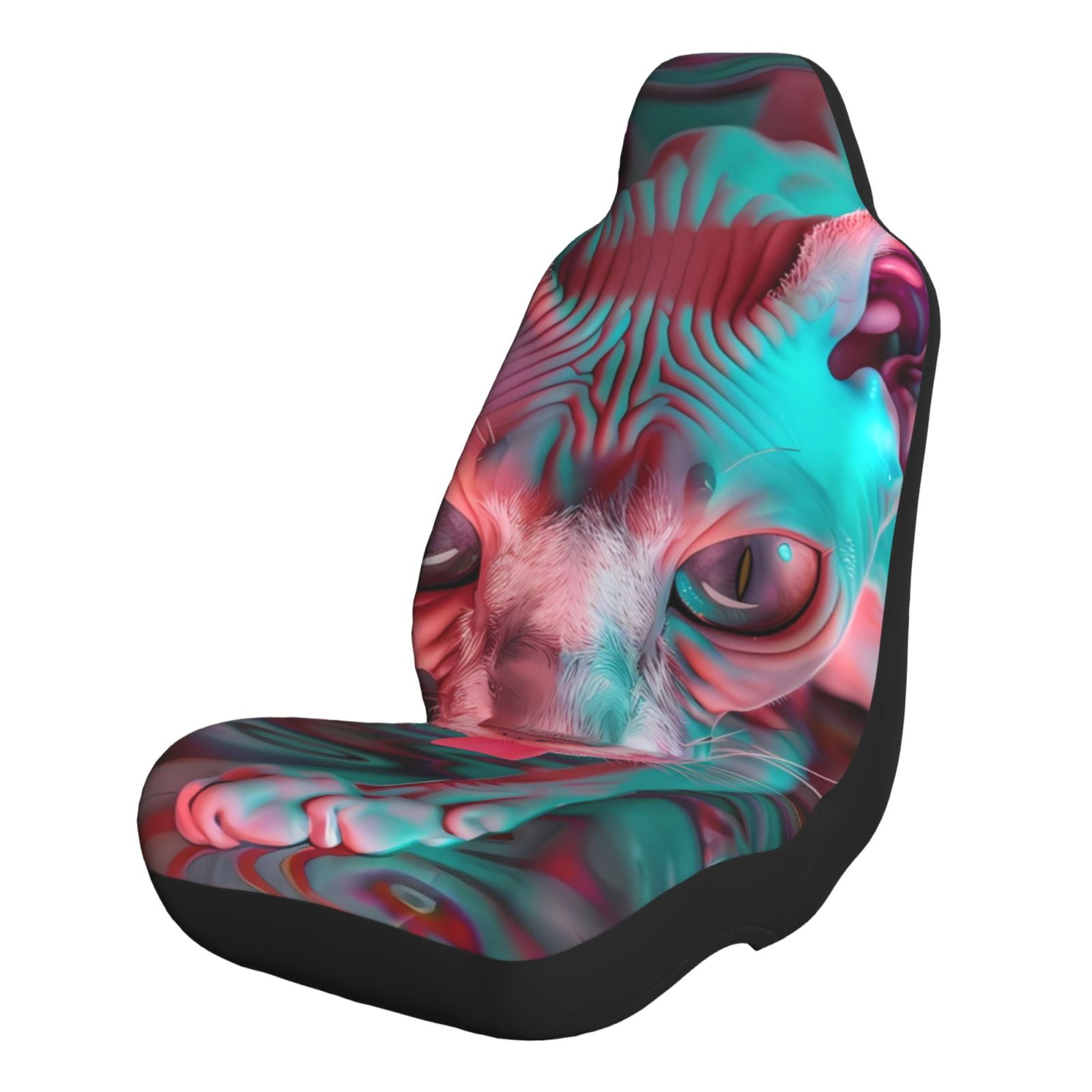 Tebeau Psychedelic Hairless Cat Print Car Seat Cushions, Seat Covers ...