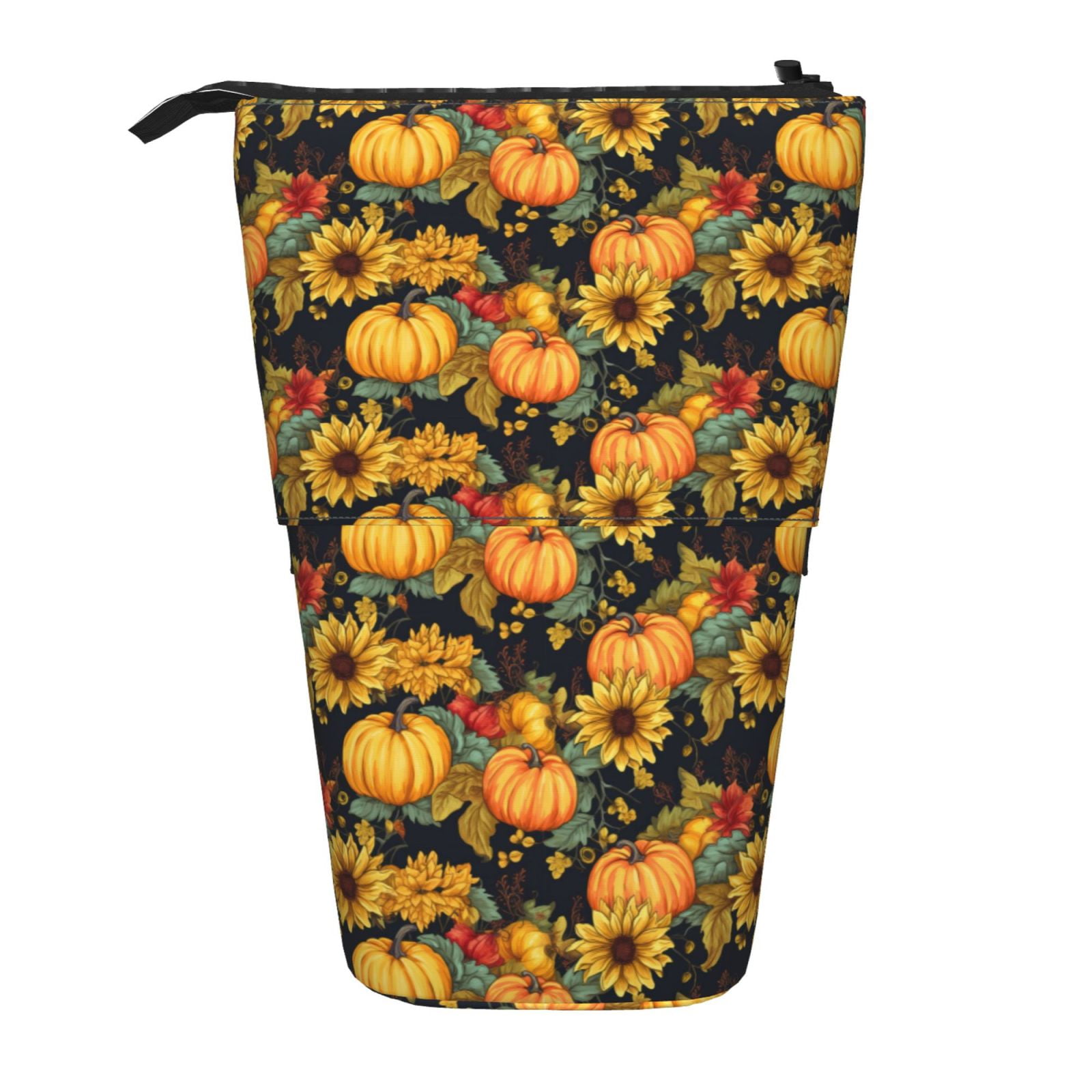 Tebeau Pumpkins And Sunflowers3 Print Telescopic Pencil Bag Pen Holder ...