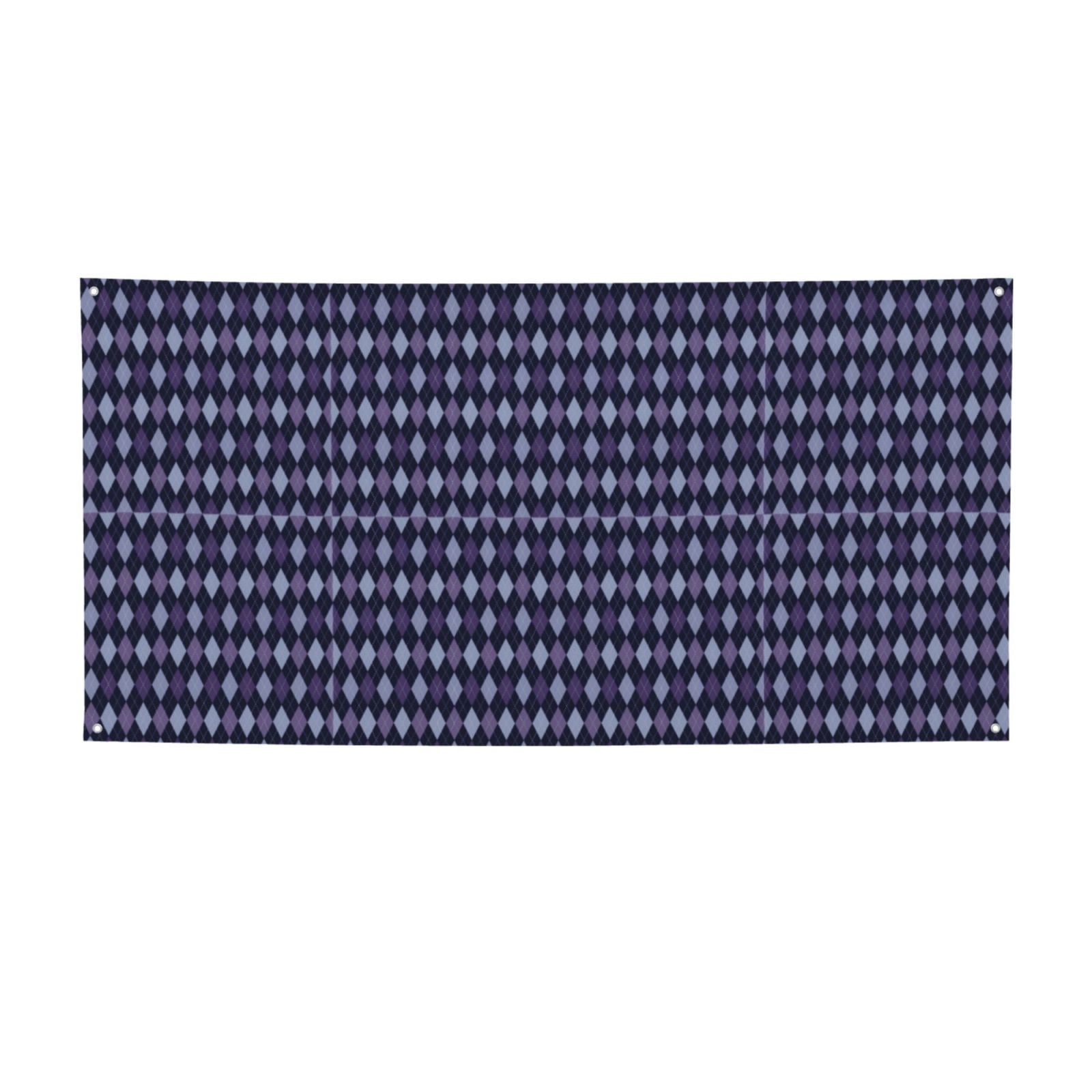 Tebeau Purple and Blue Squares Print Banner Backdrop Banner for Outdoor ...