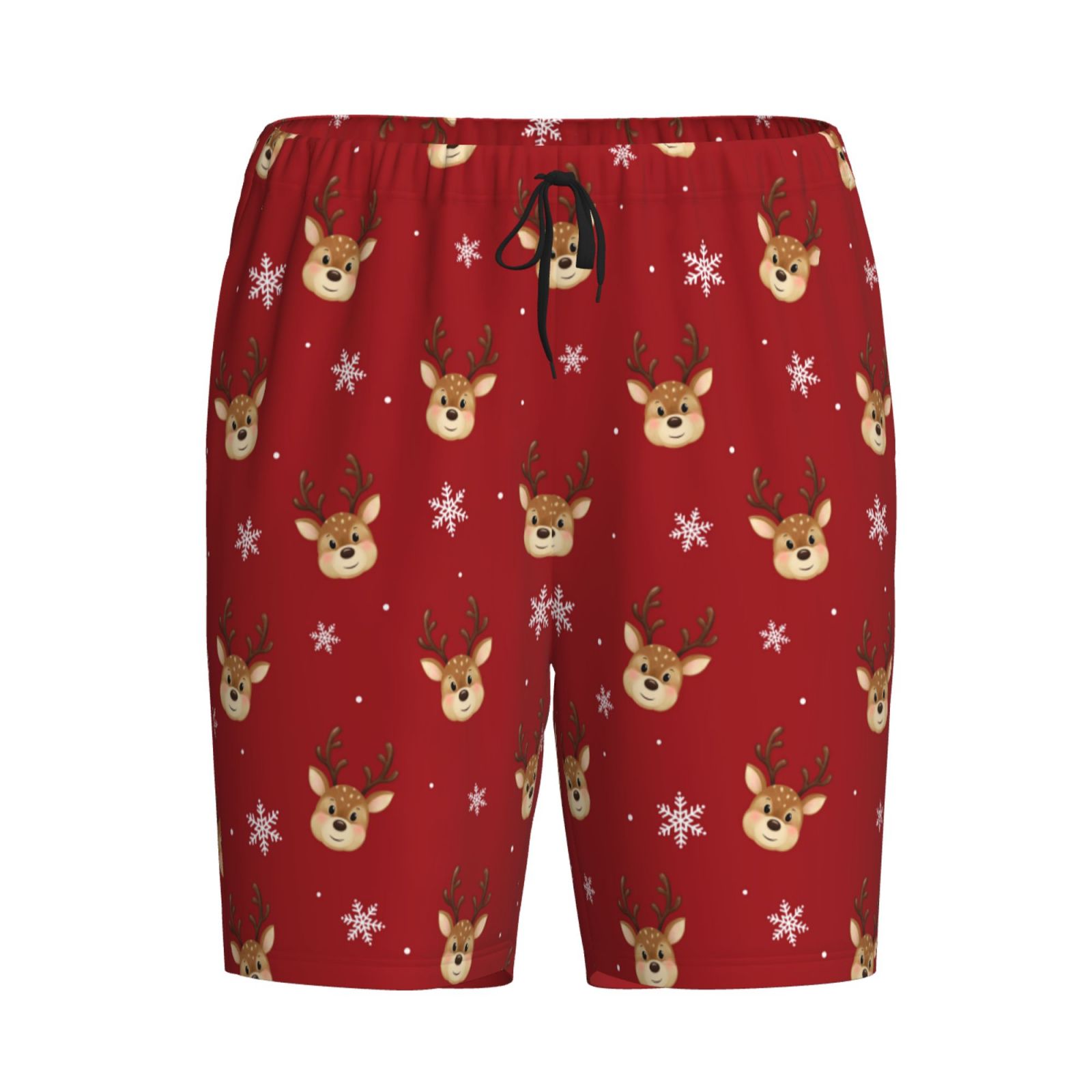 Tebeau Reindeer Faces Festive Red for Men's Pajama Bottoms,Ultra-Soft ...