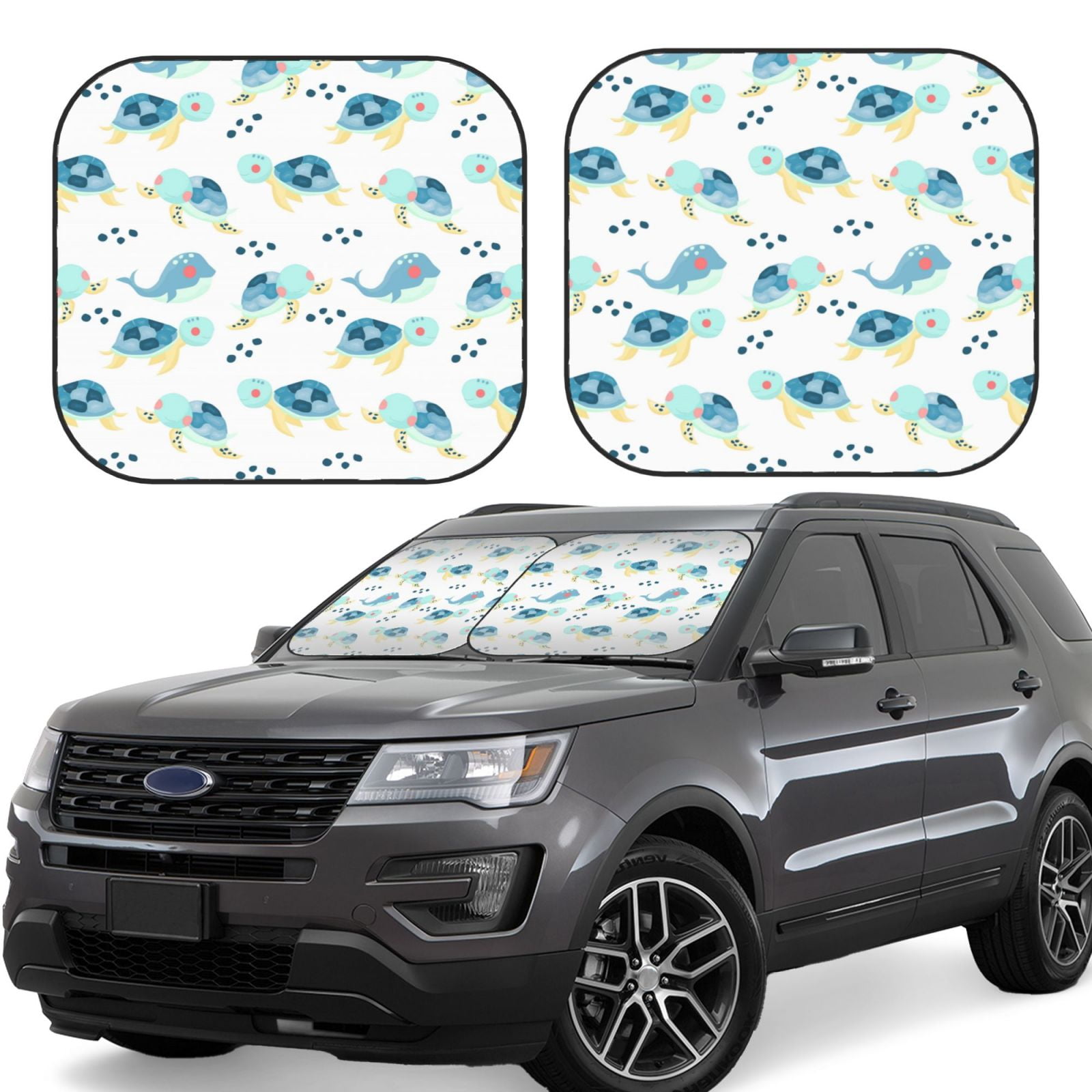 Tebeau Sea Turtle Print Foldable Car Windshield Sun Shades Universal ...