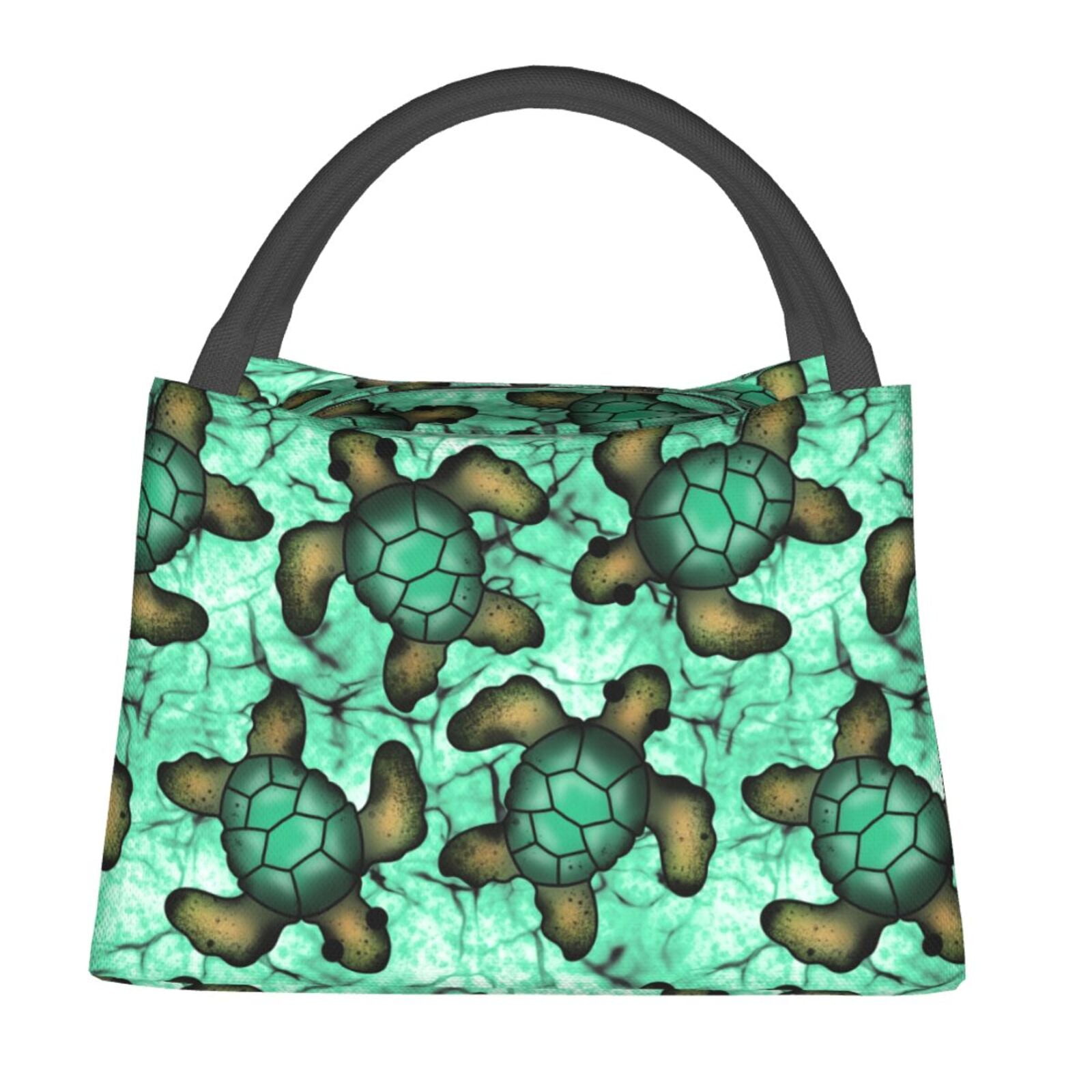 Tebeau Sea Turtle Print Lunch Box Large Capacity Reusable Insulation ...