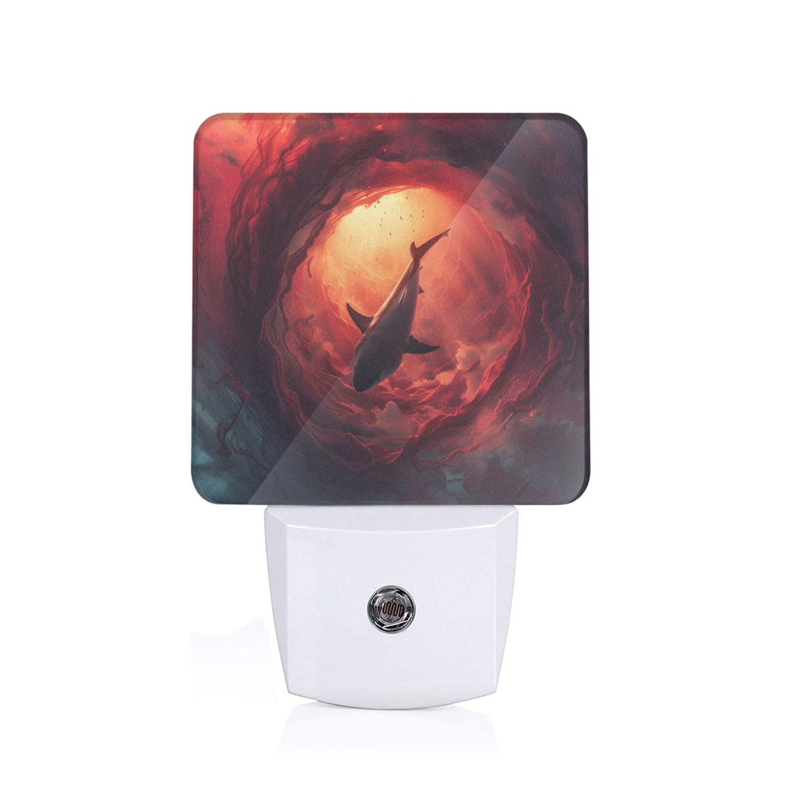 Tebeau Shark Underwater Vortex Print Night Light, Plug in Night Light ...