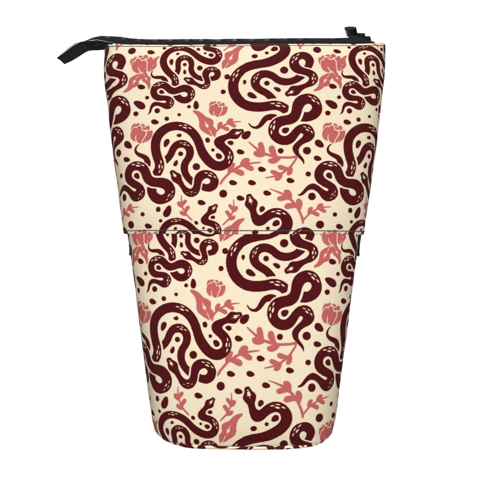 Tebeau Snake Print Telescopic Pencil Bag Pen Holder Pop Up Stationery ...