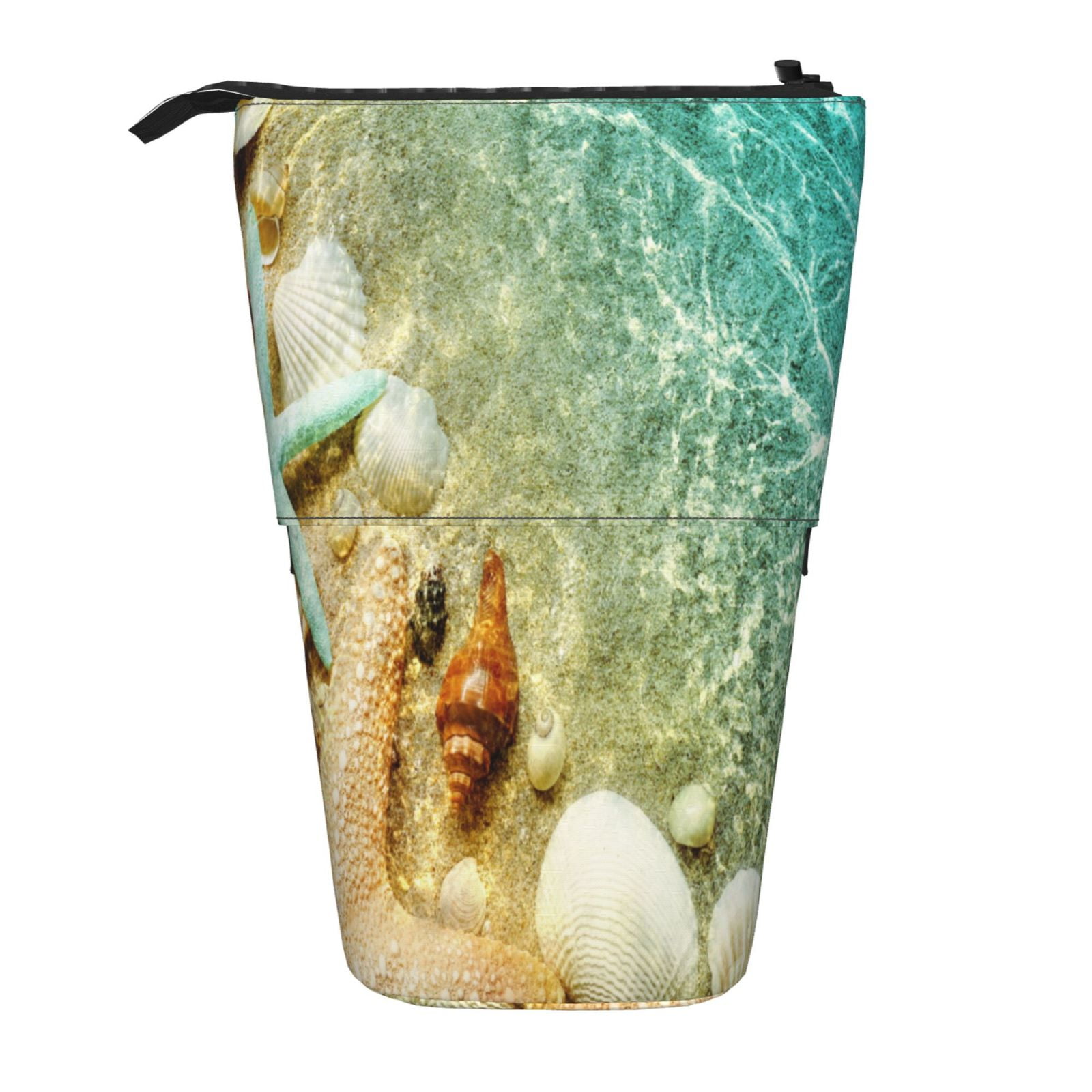 Tebeau Starfish And Seashell Print Telescopic Pencil Bag Pen Holder Pop ...