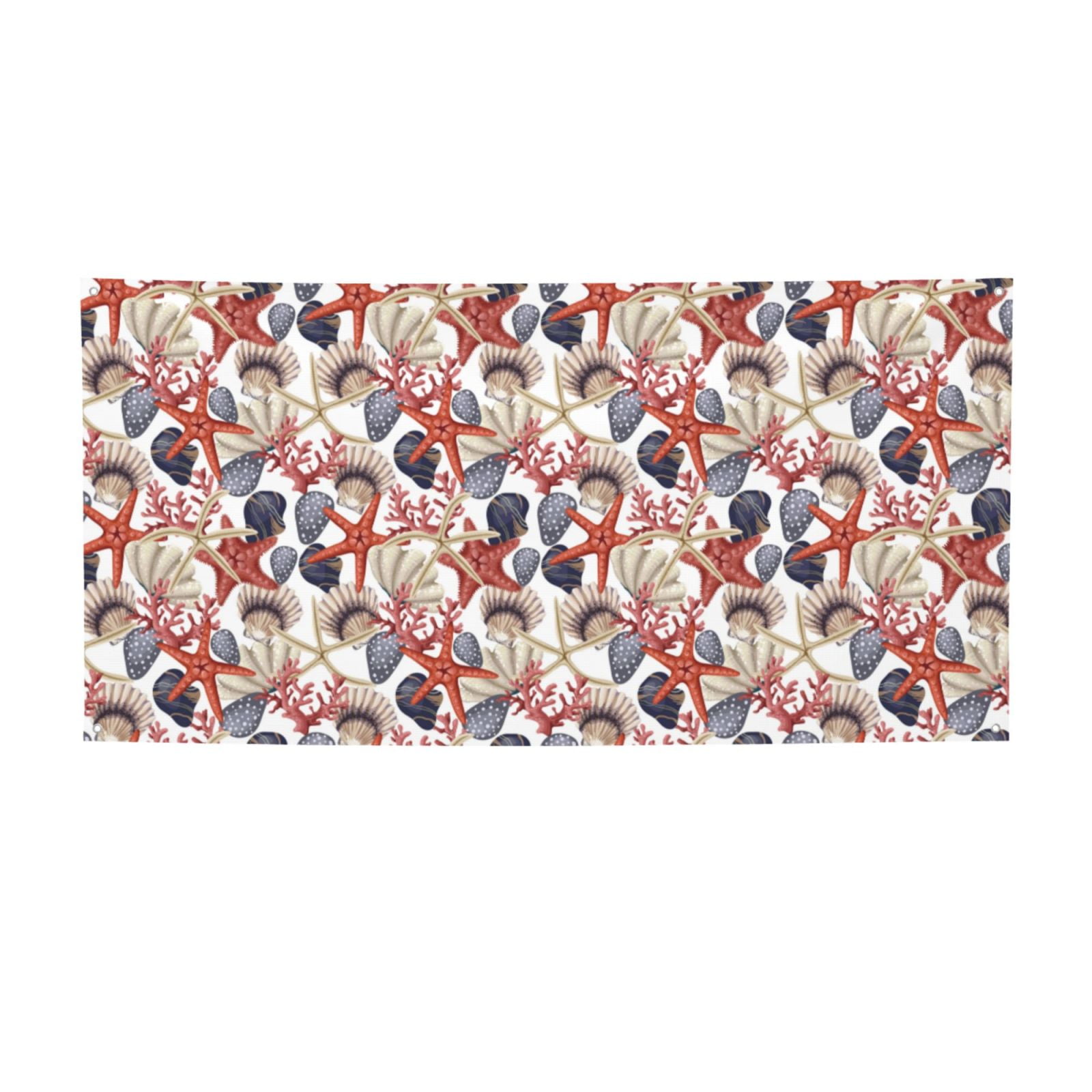 Tebeau Starfish Shell Print Banner Backdrop Banner for Outdoor and ...