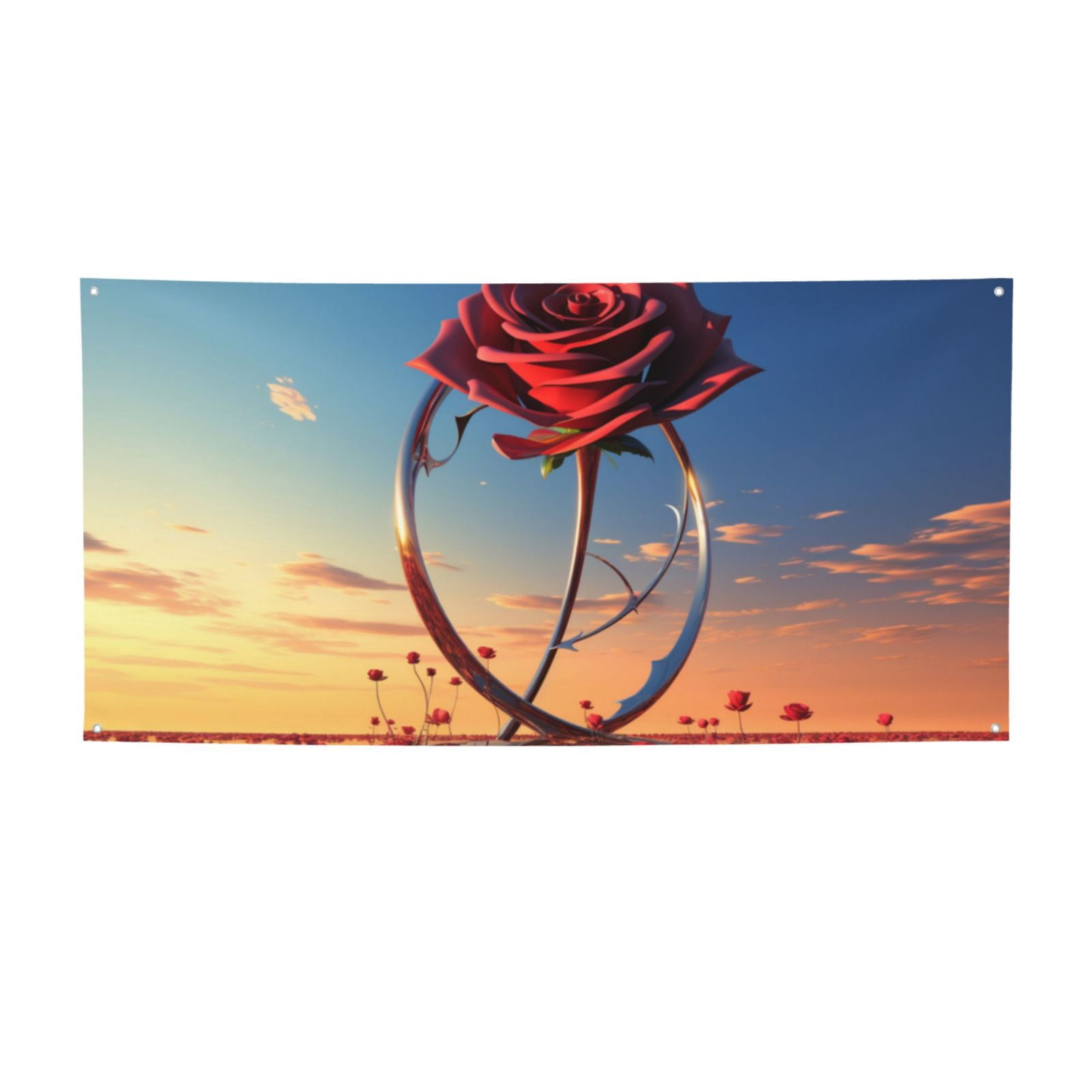 Tebeau Sunset Rose Elegance Print Banner Backdrop Banner for Outdoor ...