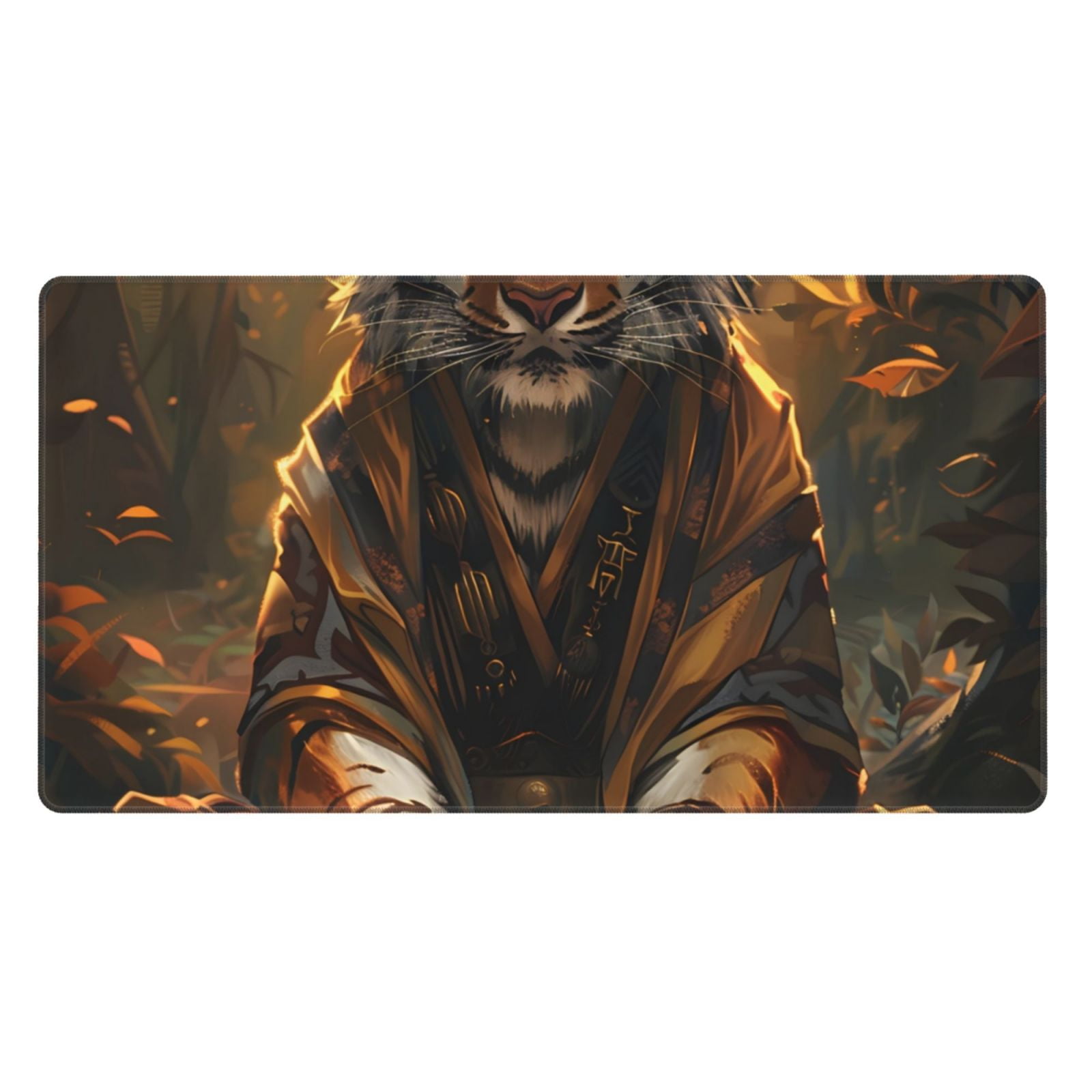 Tebeau Tiger In The Fallen Leaf Forest Print Large Mouse Pad for ...