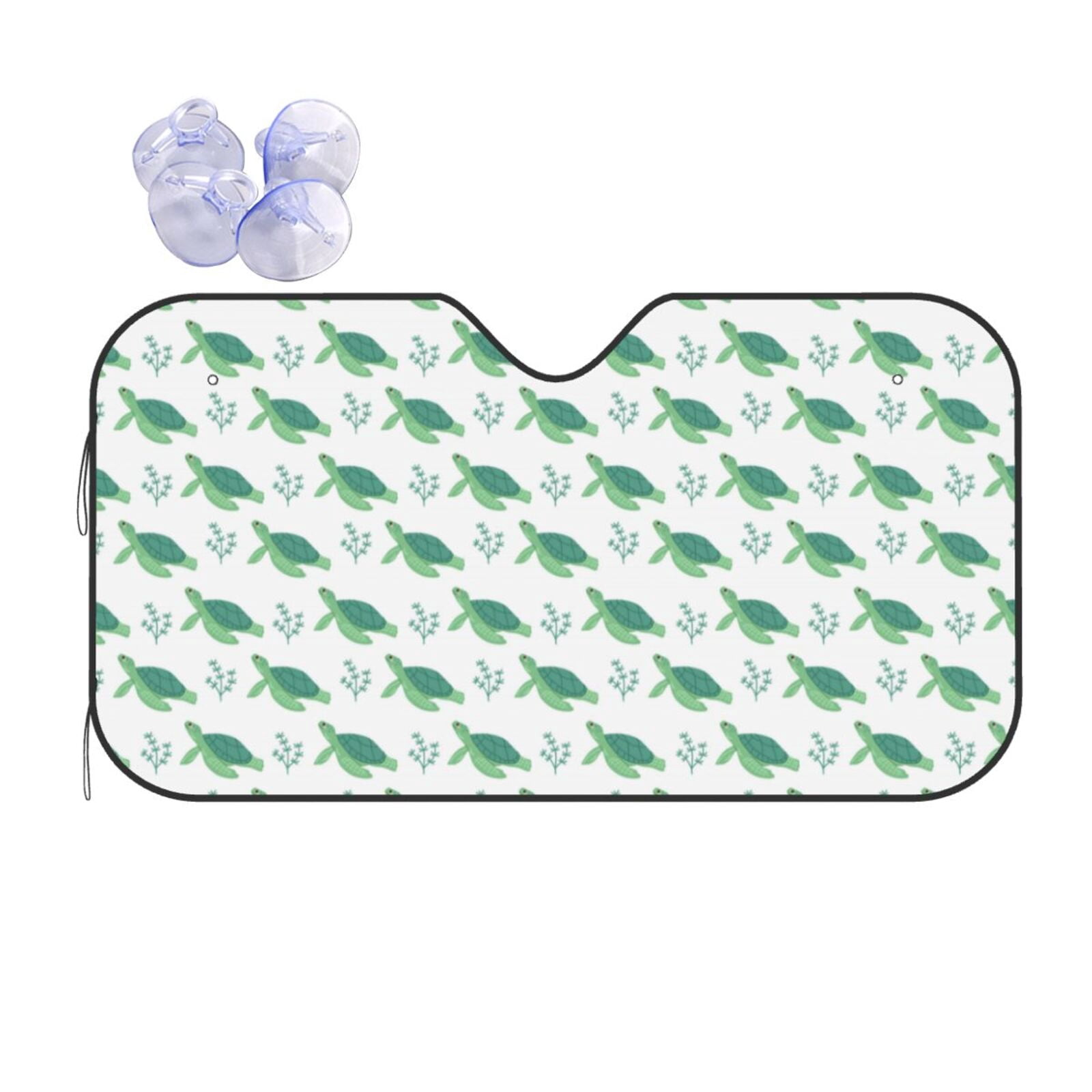 Tebeau Turtle Print Foldable Car Windshield Sun Shades Universal Fit ...
