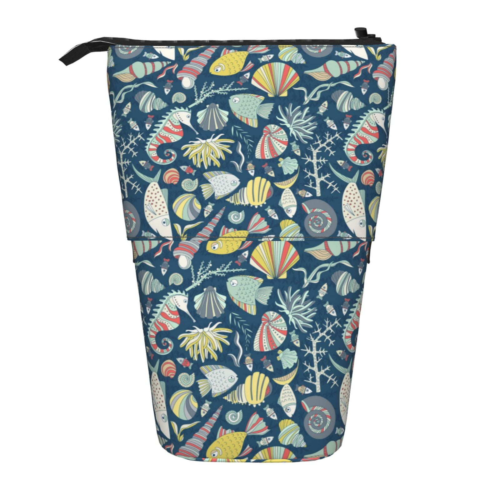 Tebeau Underwater Creature Print Telescopic Pencil Bag Pen Holder Pop ...