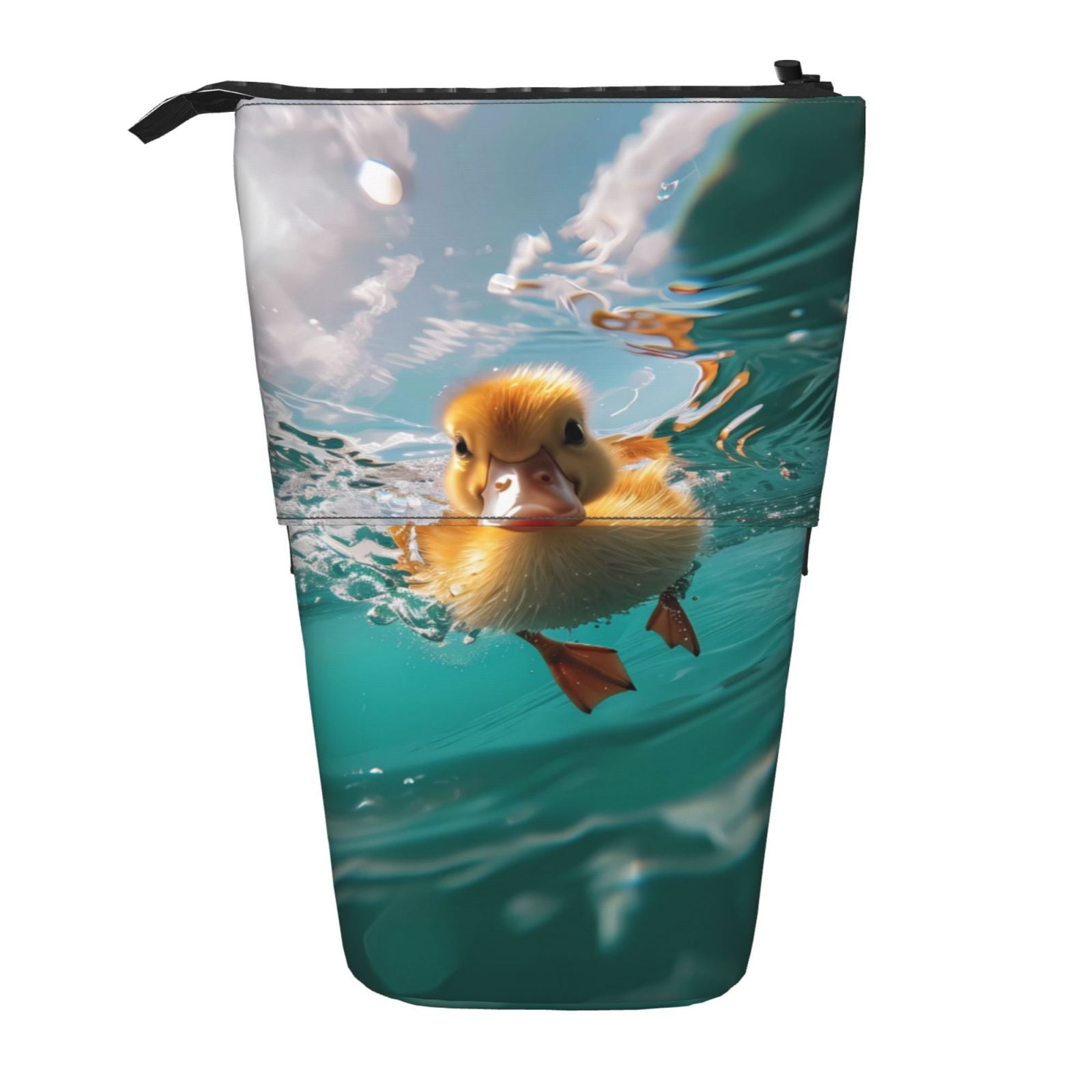 Tebeau Underwater Swimming Duck Print Telescopic Pencil Bag Pen Holder ...