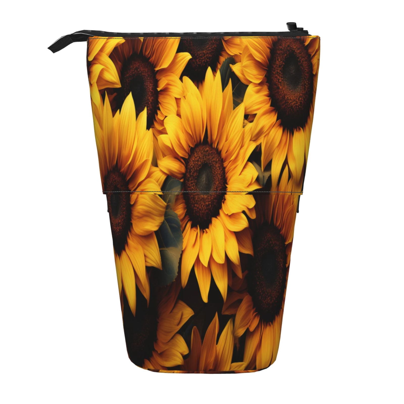 Tebeau Vibrant Sunflower Blooms Print Telescopic Pencil Bag Pen Holder ...