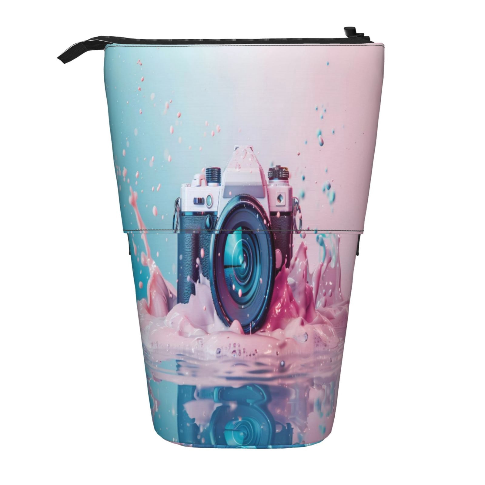 Tebeau Vintage Camera Splash Art Print Telescopic Pencil Bag Pen Holder ...