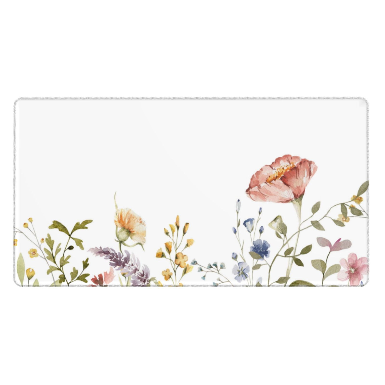Tebeau Watercolor Floral Print Large Mouse Pad for Desktop Gaming, 29.5 ...