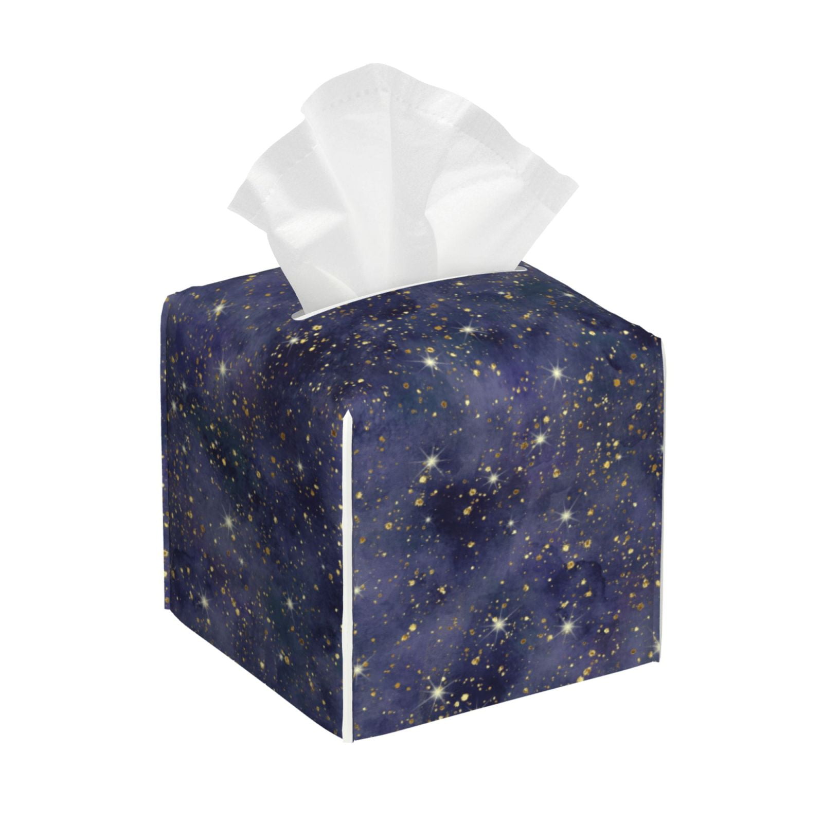 Tebeau Watercolor Indigo Print Tissue Box Cover Holder, Square with ...