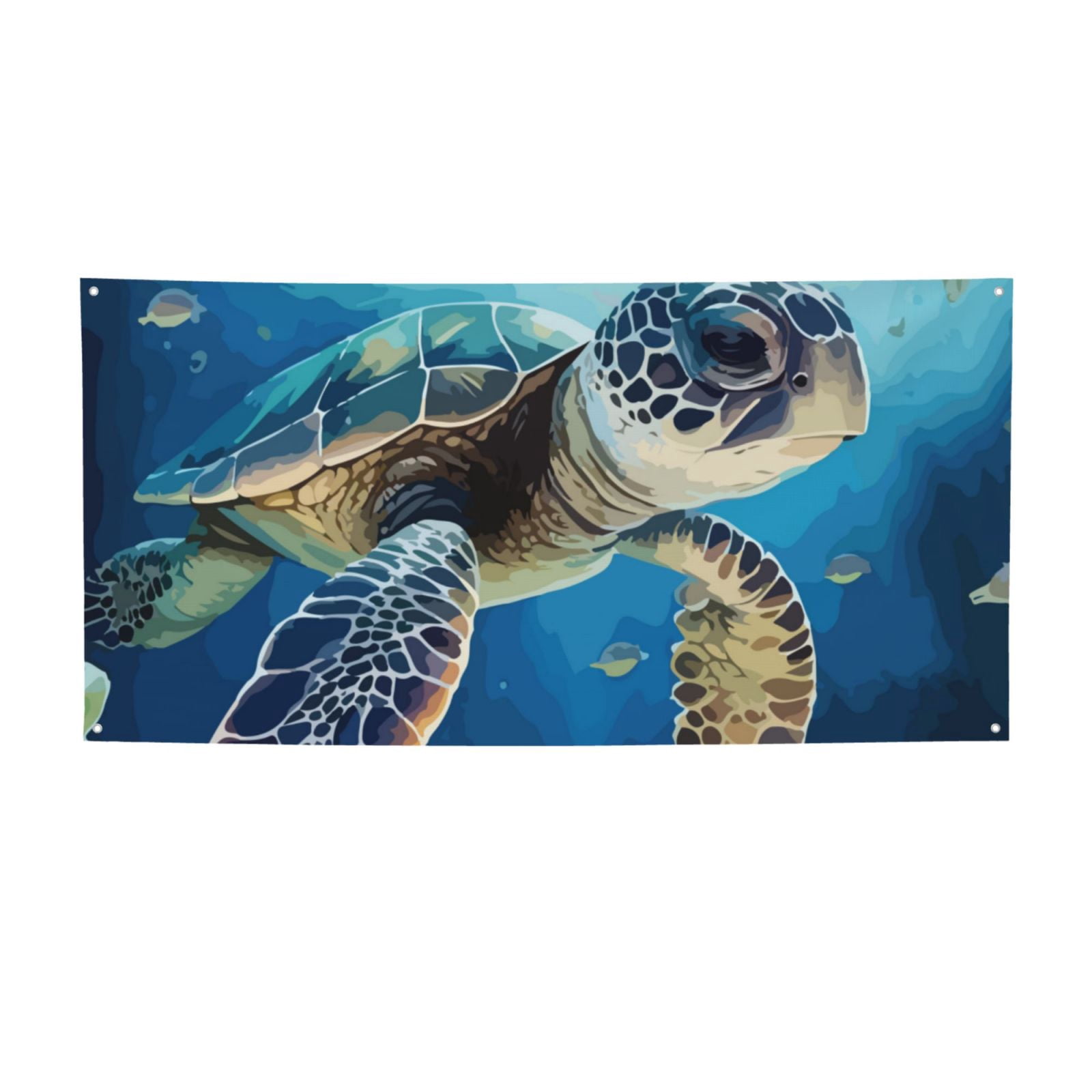 Tebeau Watercolor Turtle Print Banner Backdrop Banner for Outdoor and ...
