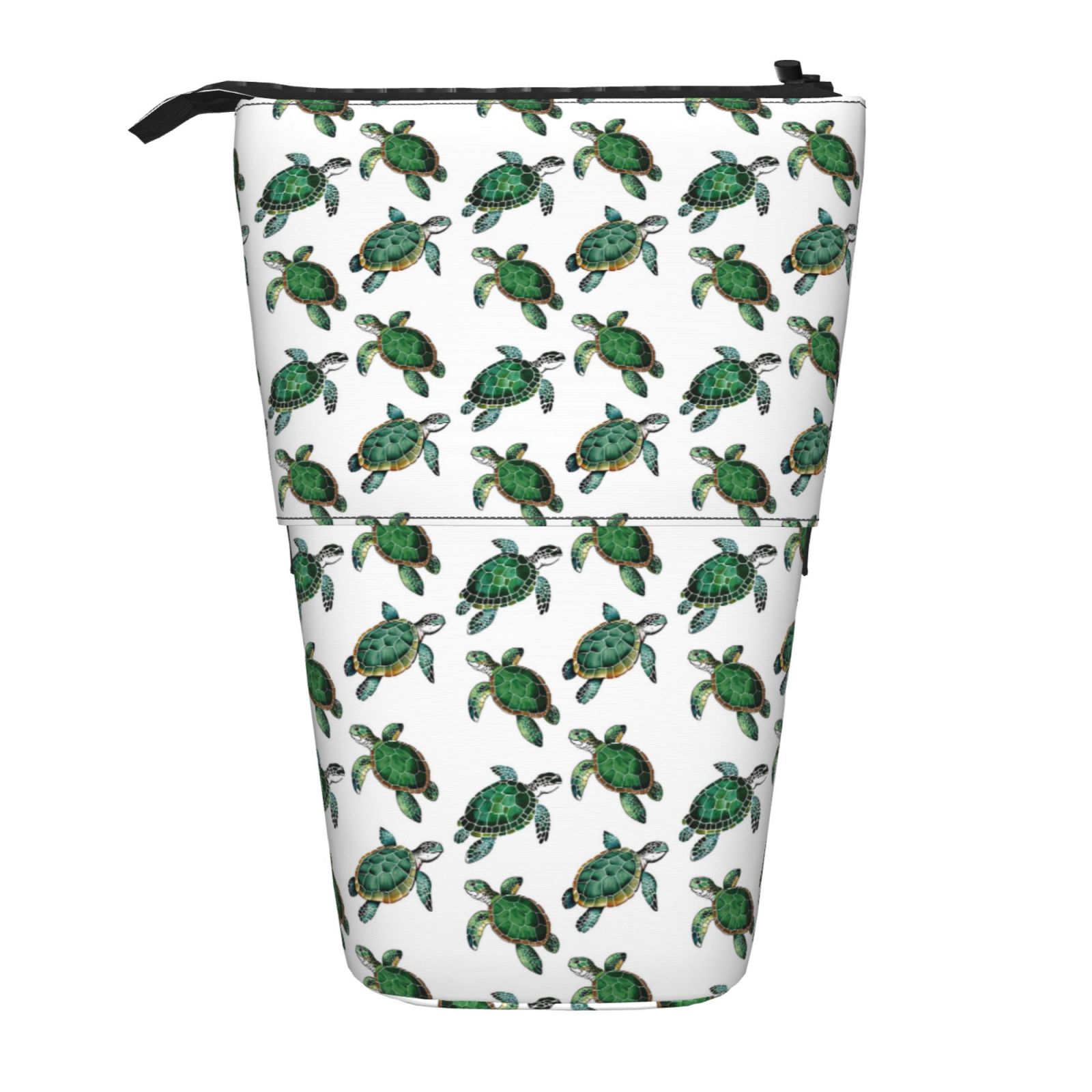 Tebeau Watercolor Turtle Print Telescopic Pencil Bag Pen Holder Pop Up ...