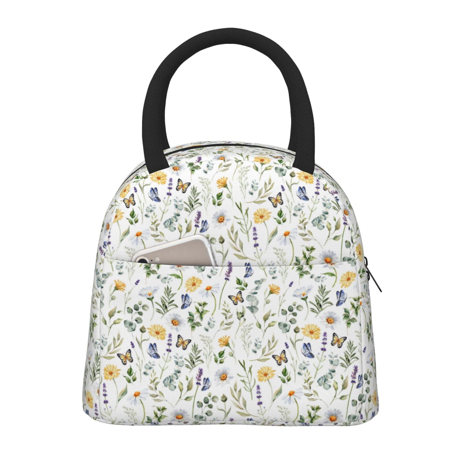 Tebeau Watercolor Wildflower 2 Print Lunch Box Lunch Bag for Women ...