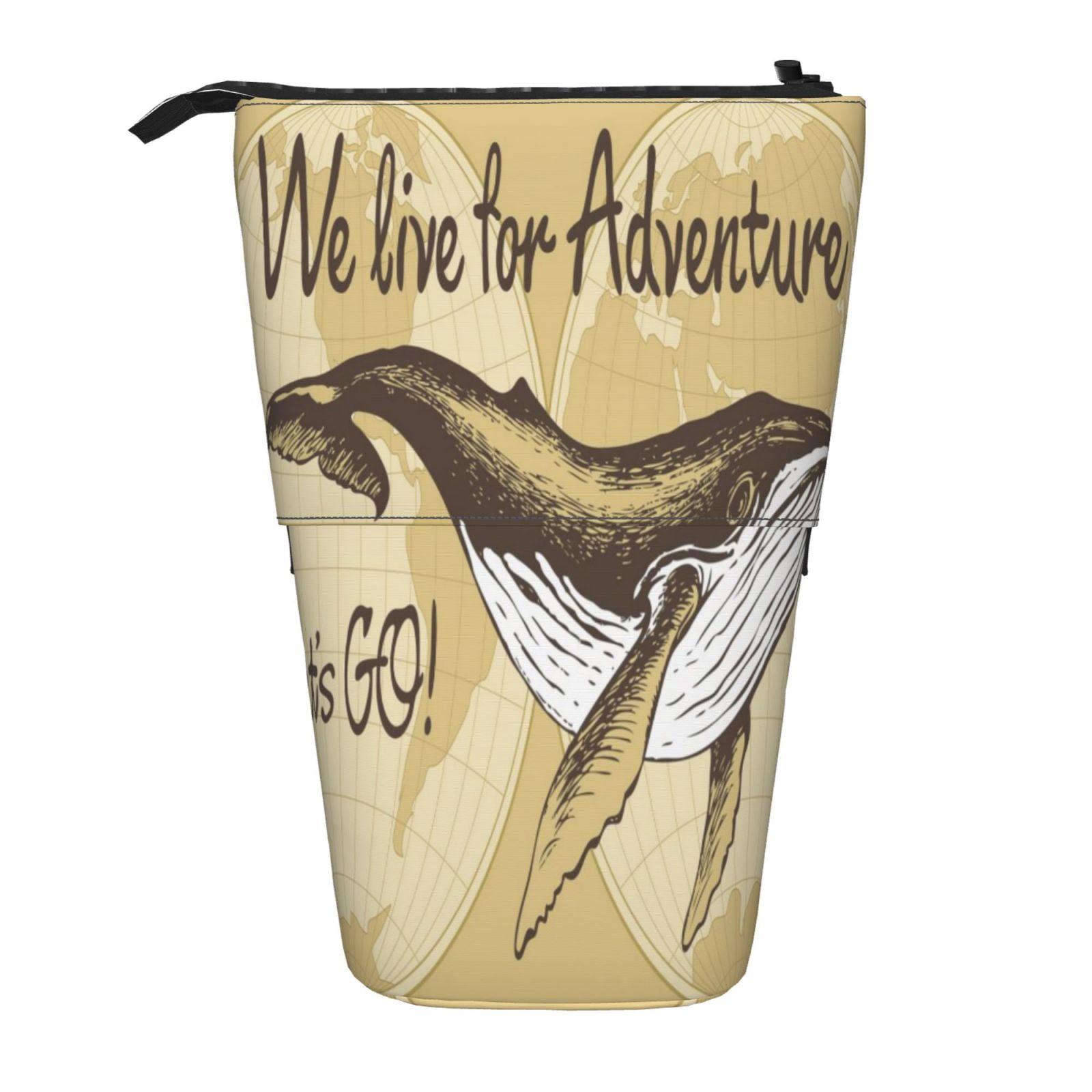 Tebeau We Live for Adventure Print Telescopic Pencil Bag Pen Holder Pop ...