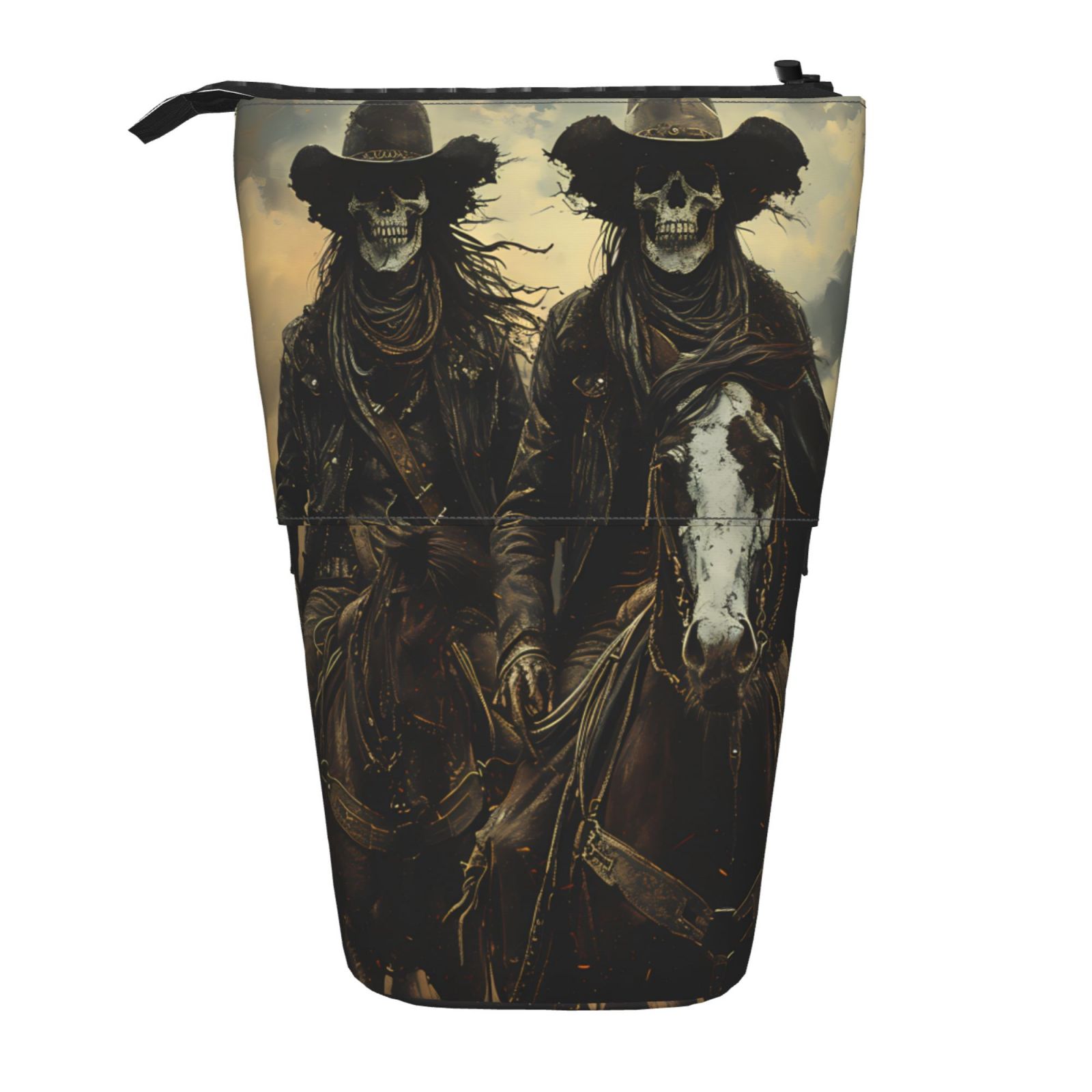 Tebeau Western Desert Skull Cowboy Print Telescopic Pencil Bag Pen ...