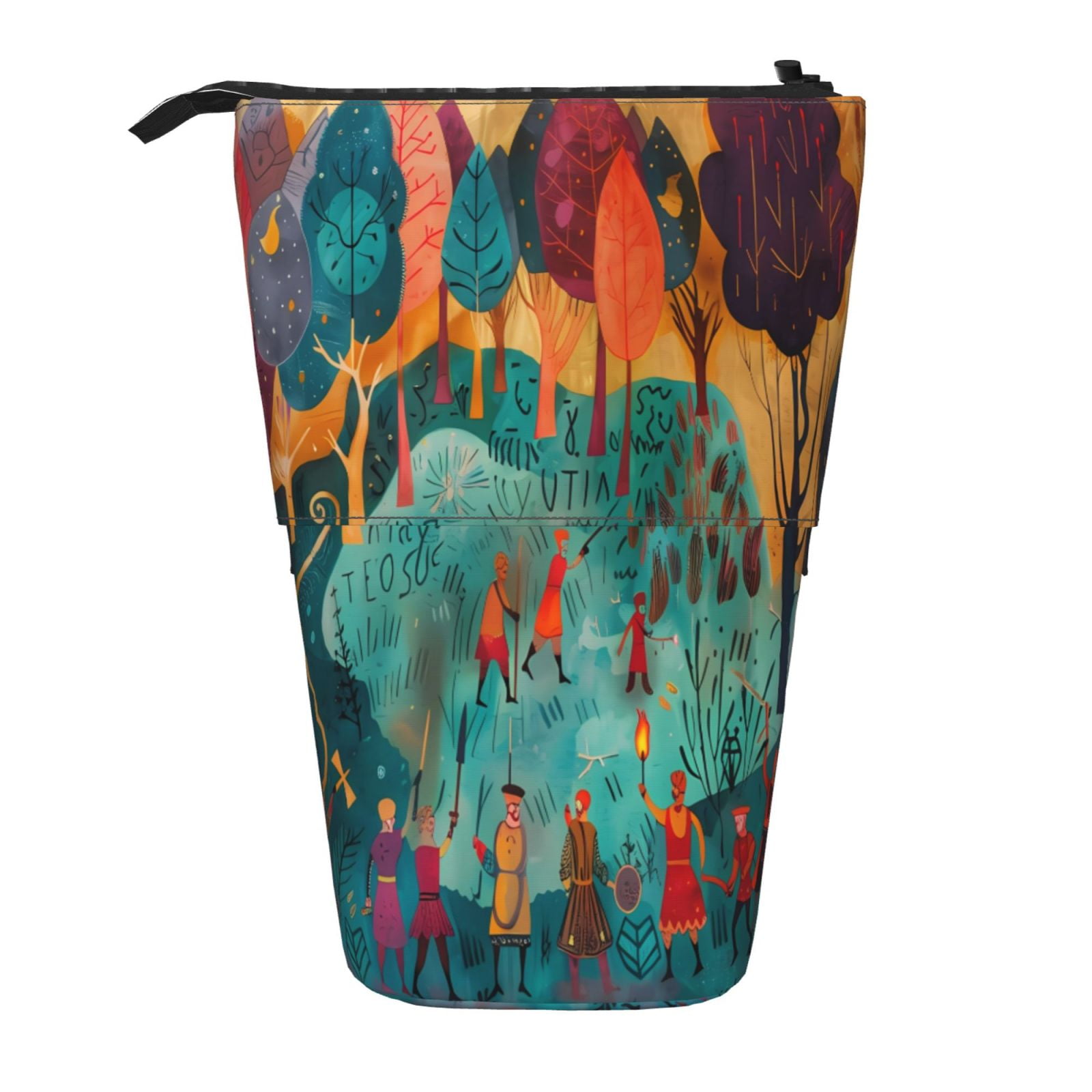 Tebeau Whimsical Forest Scene Print Telescopic Pencil Bag Pen Holder ...