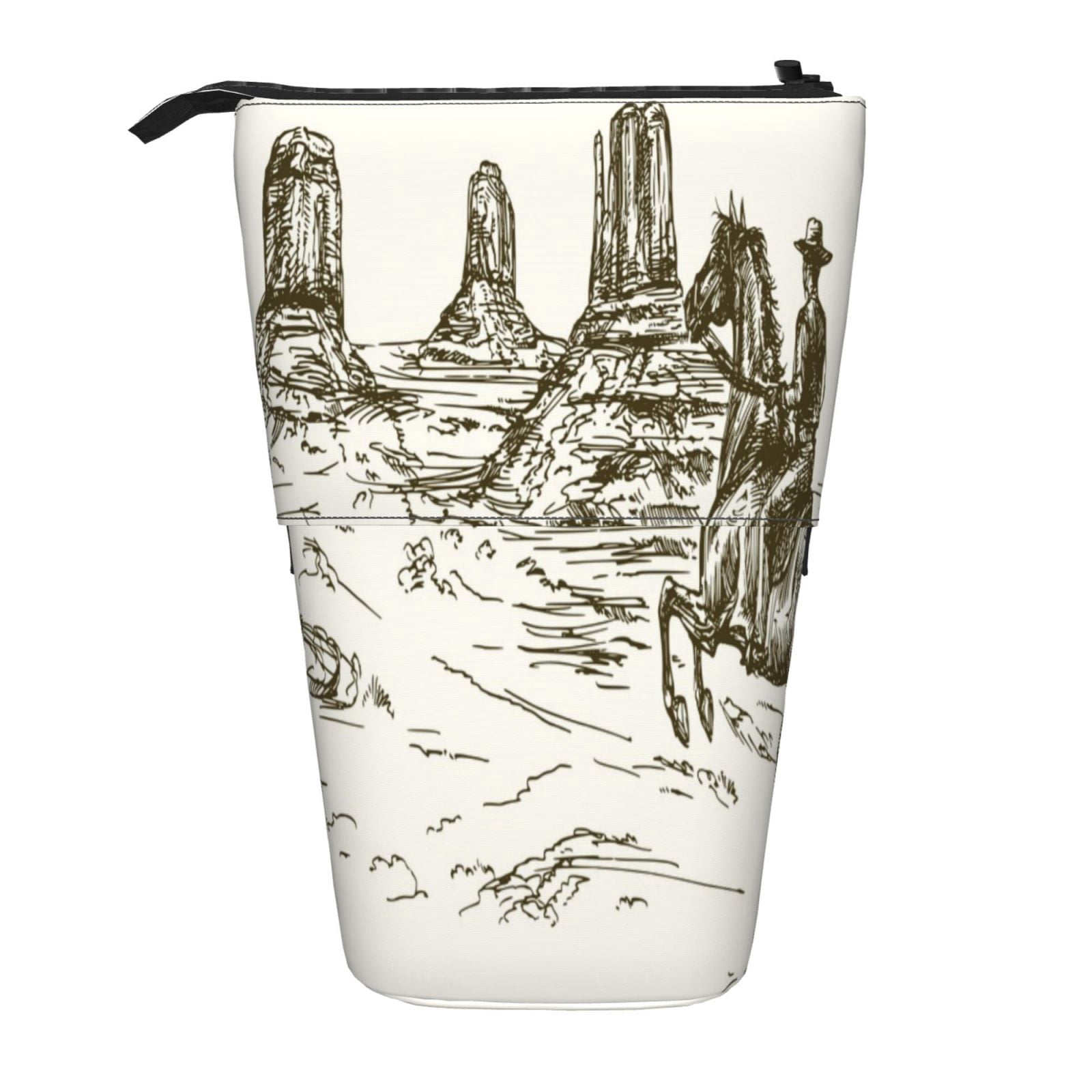 Tebeau Wild West Desert With Cowboy Print Telescopic Pencil Bag Pen ...