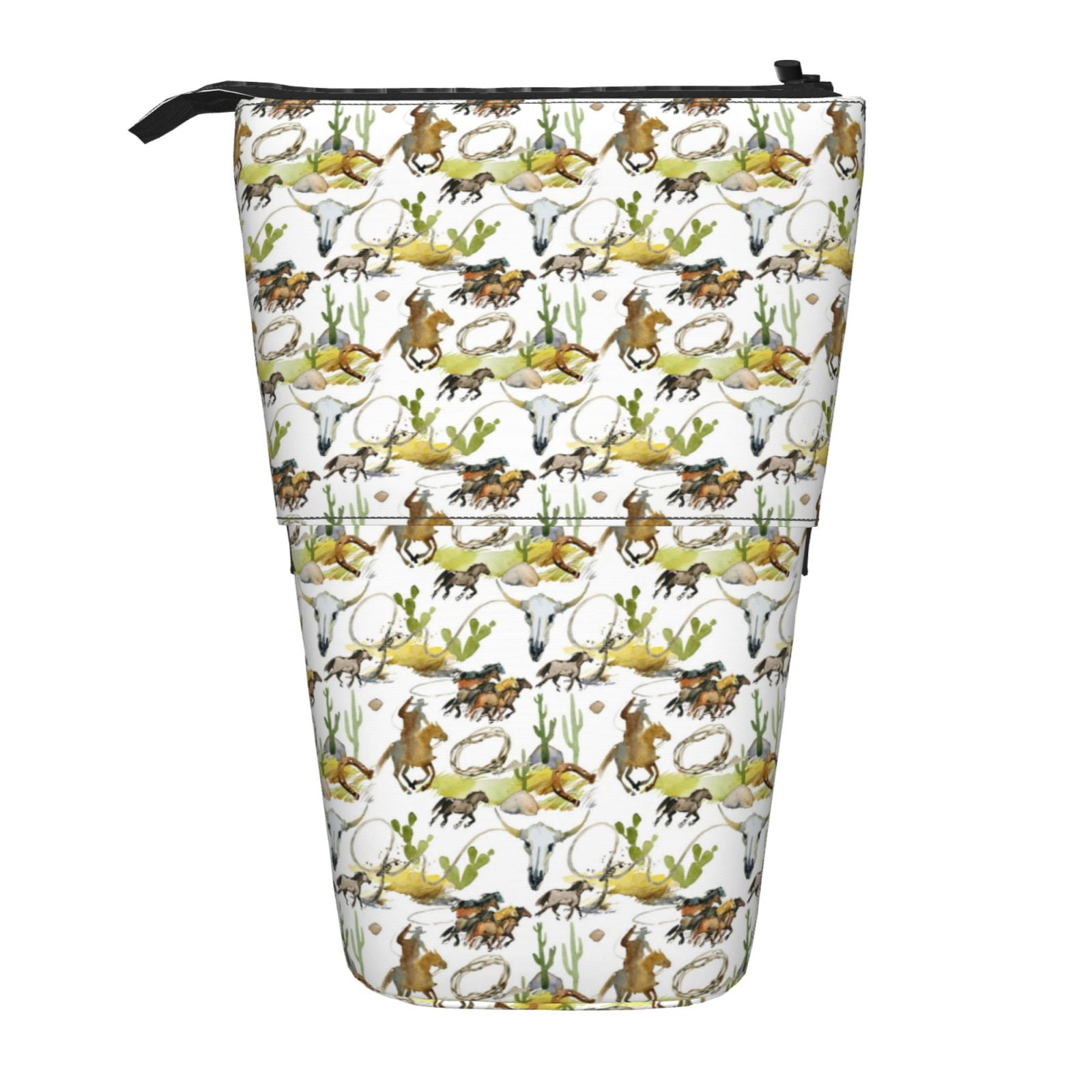 Tebeau Wild West Western Print Telescopic Pencil Bag Pen Holder Pop Up ...