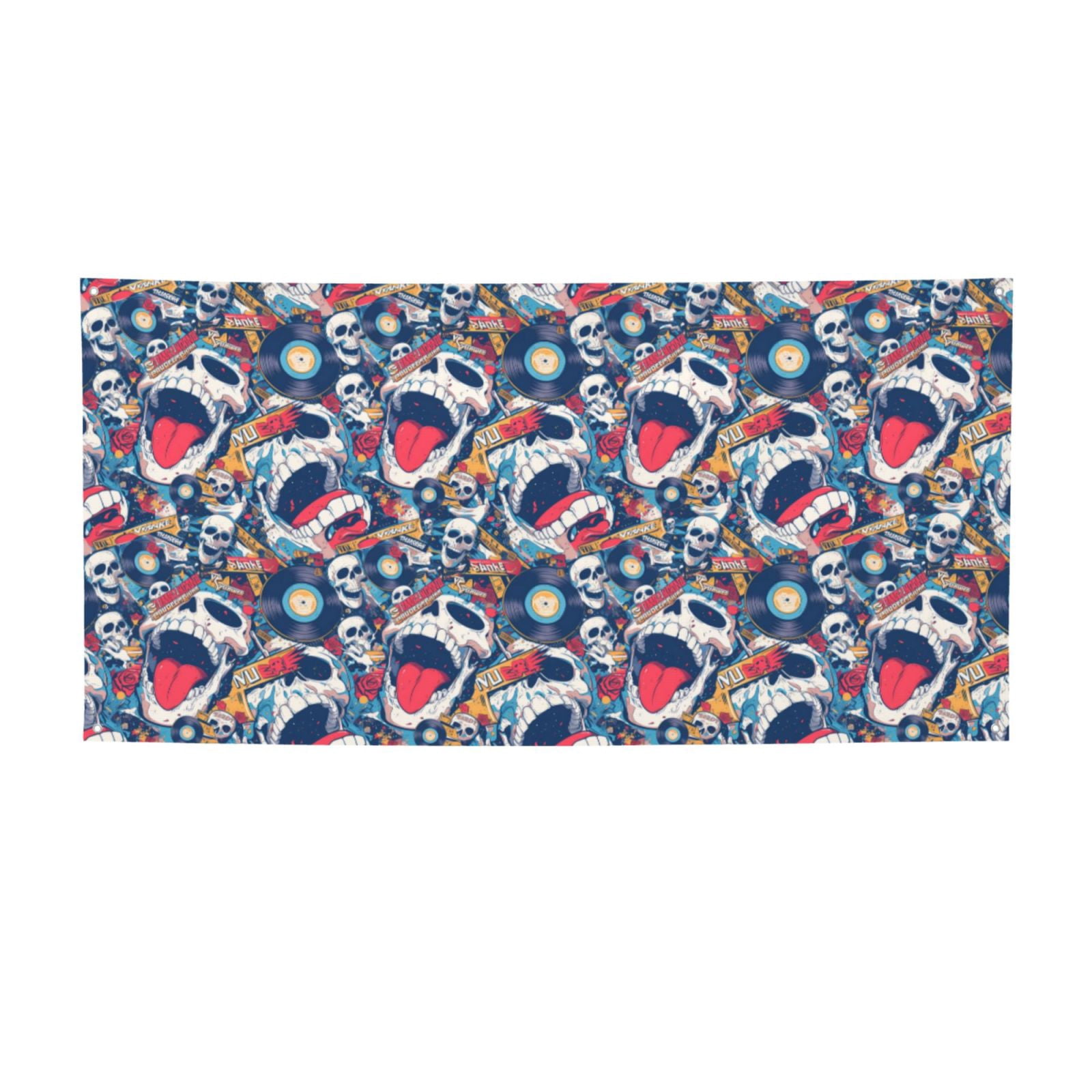 Tebeau cool rock Skull Print Banner Backdrop Banner for Outdoor and ...