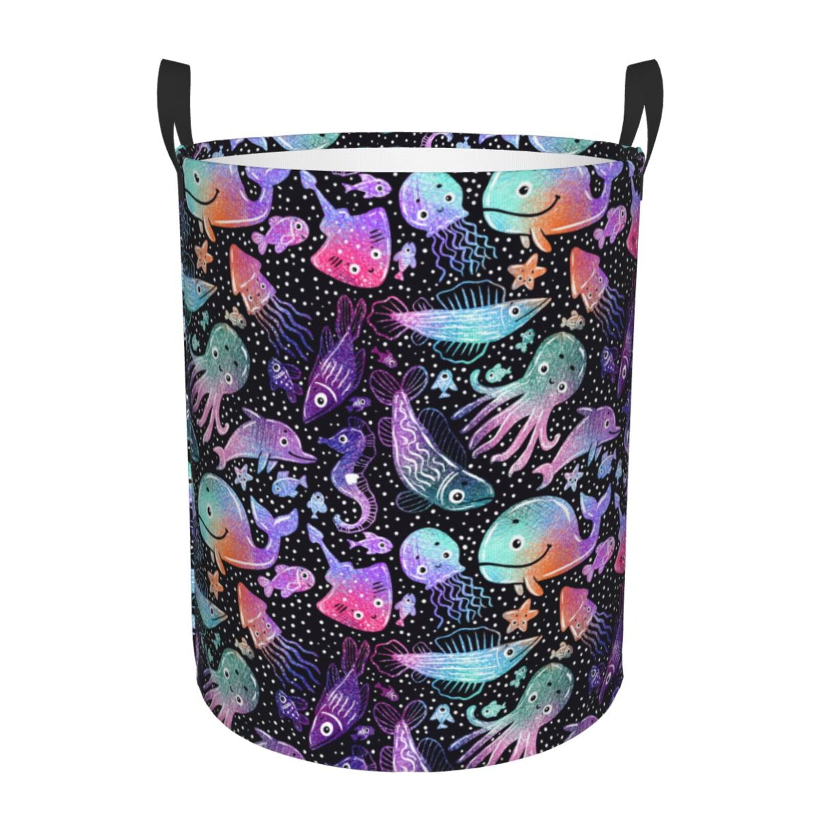 Tebeau whale fish octopus Print Large Storage Basket,Laundry Hamper ...