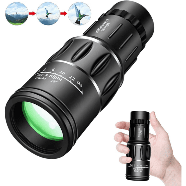 Walmart 16X52 Compact Monocular Telescope, High Power Prism for Adults ...