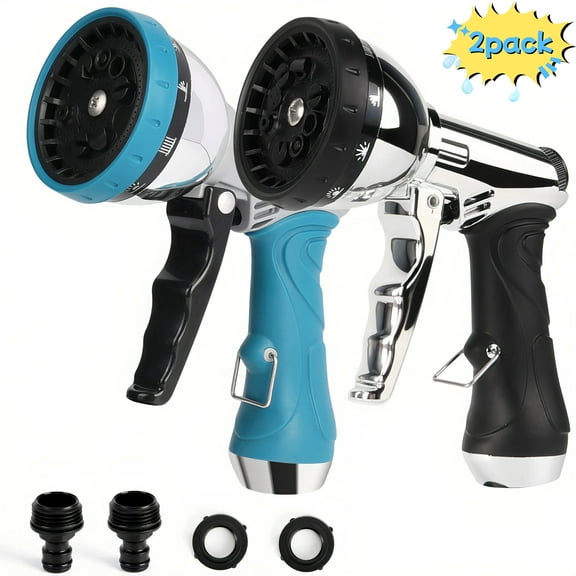 Adjustable 4-Pattern Garden Hose Sprinkler Nozzle, Mist & Jet Sprayer ...