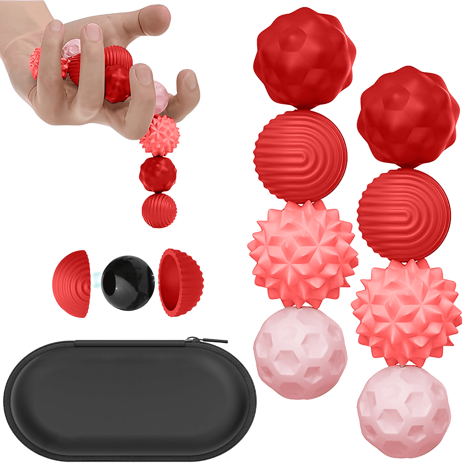Teblint Magnetic Balls Fidget Toys, 8 Pcs Stress Relief Sensory Toys for Adults and Teens, Peace ...