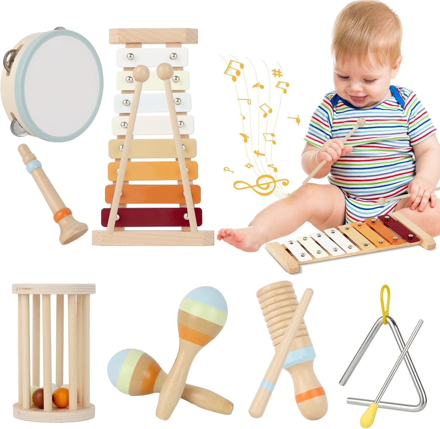 Teblint Toddler Musical Instruments Toys, Music Toys for Kids Preschool ...