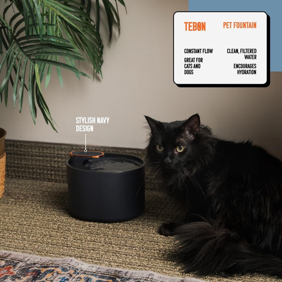Tebon Cat Water Fountain – Automatic Pet Water Dispenser & Drinking ...