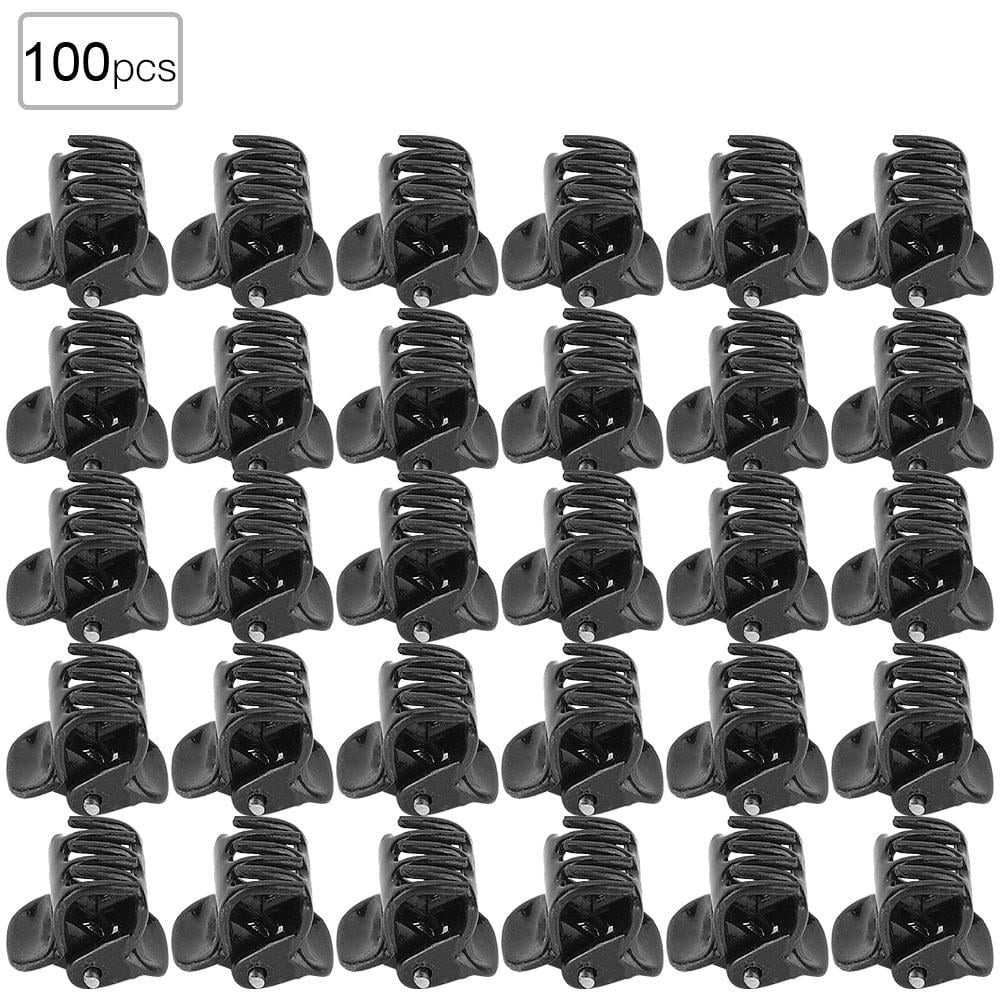 Tebru 100PCS Black Plastic Mini Clips Small Claws Hair Clip Clamp ...