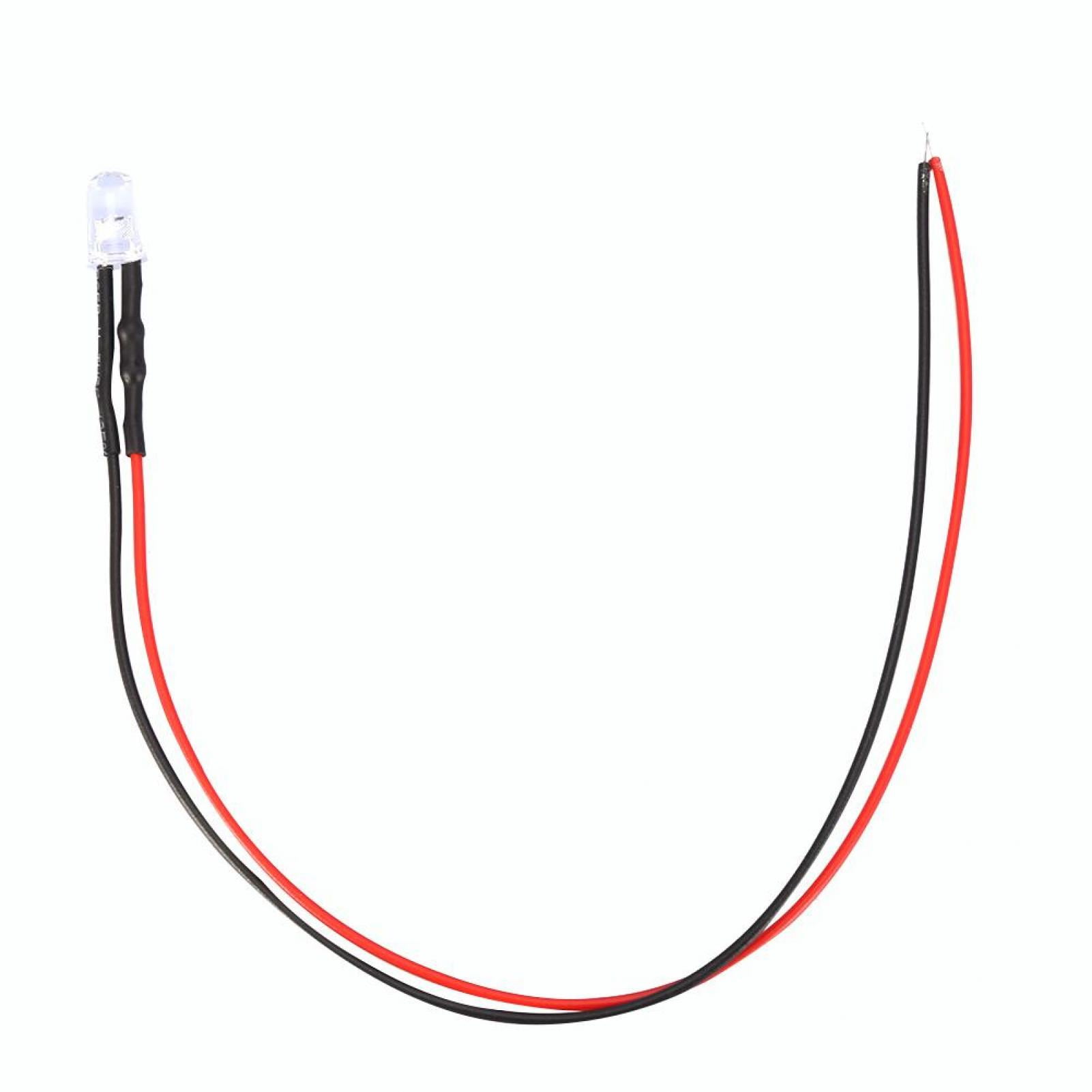 Tebru 10pcs 12v 5mm LED Light-emitting Diode Wired Multicolor LED Light ...