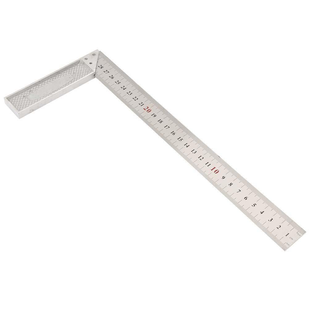 Tebru 30cm / 11.8in Aluminum Alloy 90 Degree Straight Edge Ruler ...