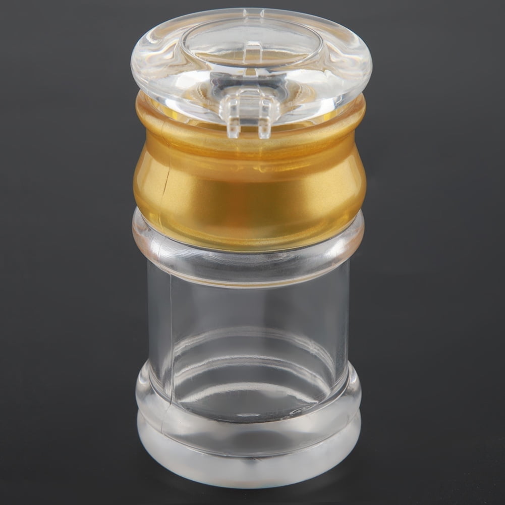 Tebru Acrylic Transparent and Gold Oil Bottle Liquid Seasoning Pot Soy ...
