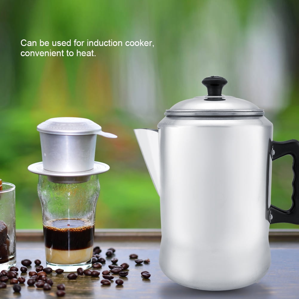 Tebru Aluminum Coffee Pot,Aluminum Alloy Coffee Maker Pot Percolator ...