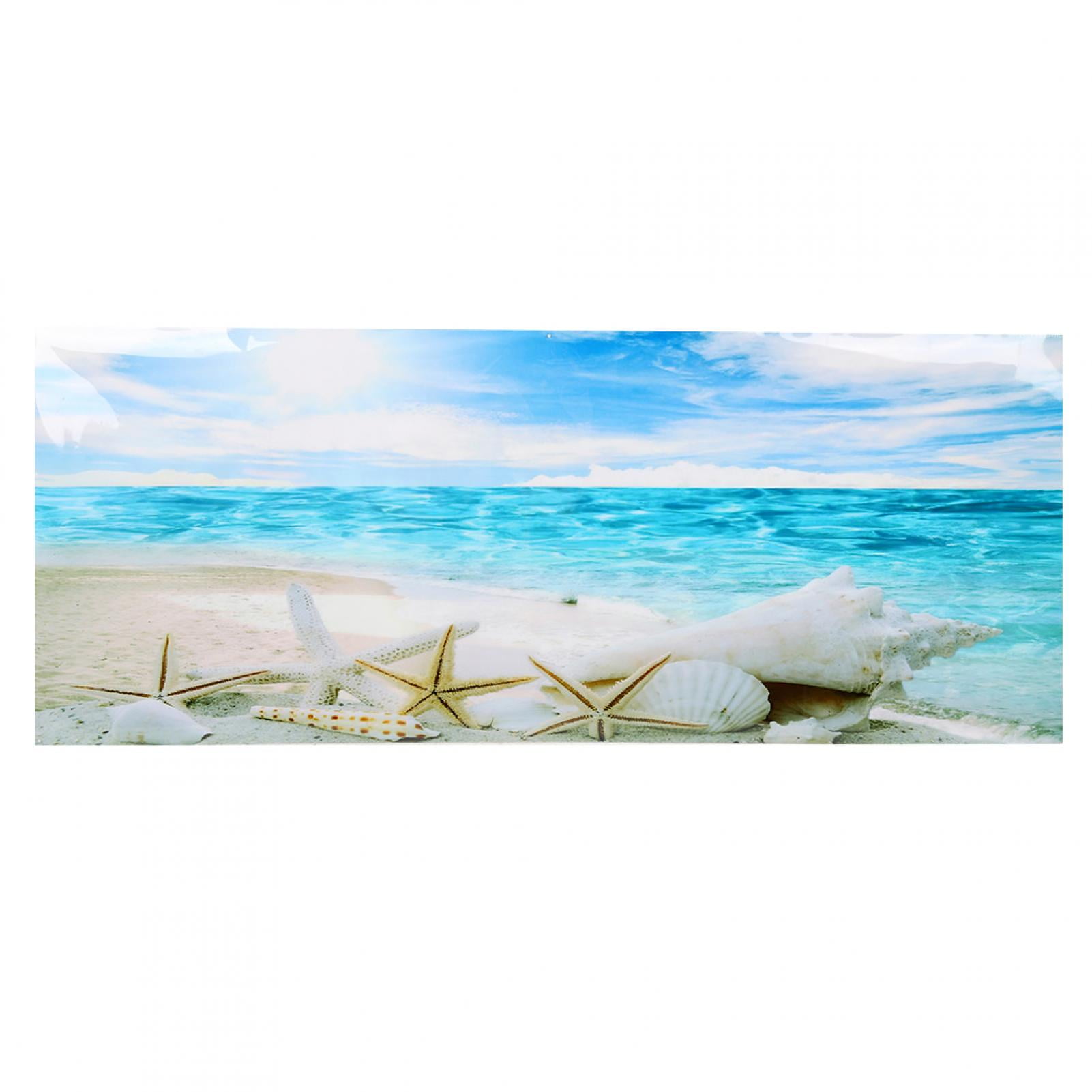 Tebru Aquarium Background Sticker, Sea Star Paintings Aquarium ...