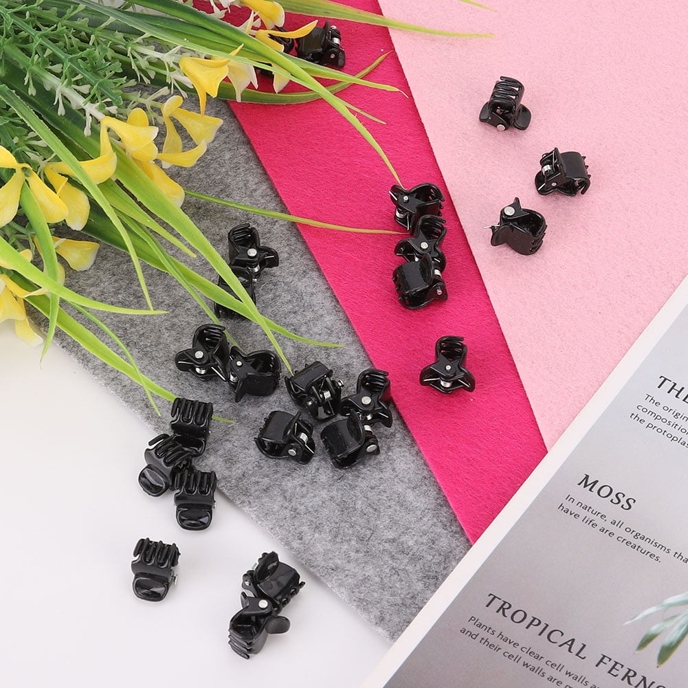 Tebru Black Plastic Mini Clips Small Claws Hair Clip Clamp Clothes Hair ...