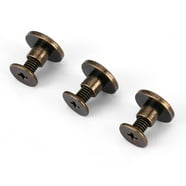 5x Pure Brass Rivet Screws, DIY Flat Belt Screw Leather Craft Chicago ...
