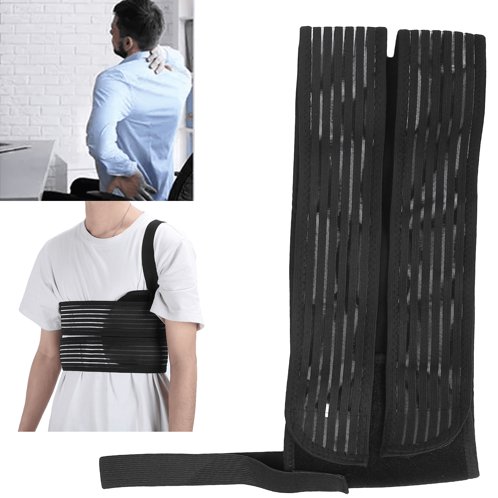Tebru Broken Rib Brace Elastic Chest Wrap Belt For Cracked, Fractured ...